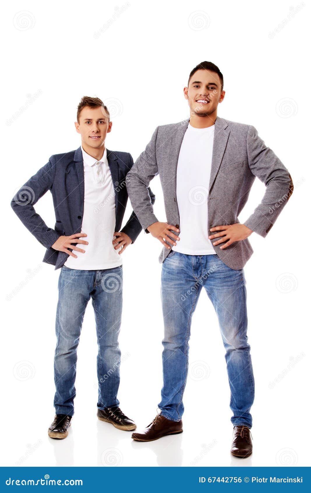 Two Smile Young Business Men Stock Photo - Image of confident, pretty ...