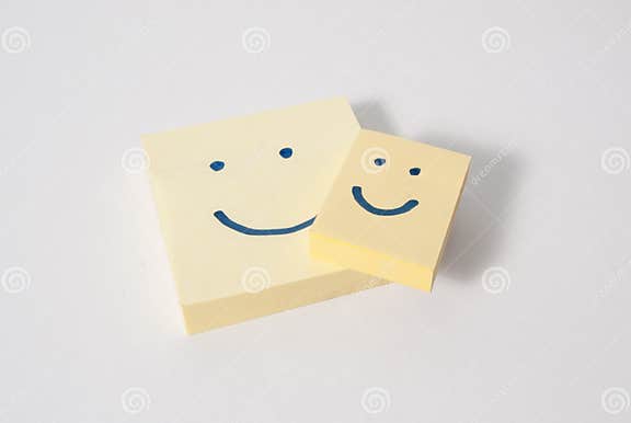 Two smiley post it stock photo. Image of yellow, office - 42263492