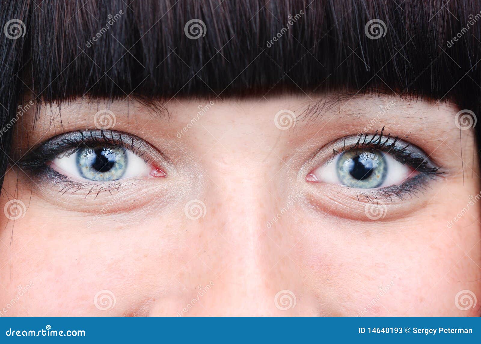 Two smiling eyes stock image. Image of cheerful, look - 14640193