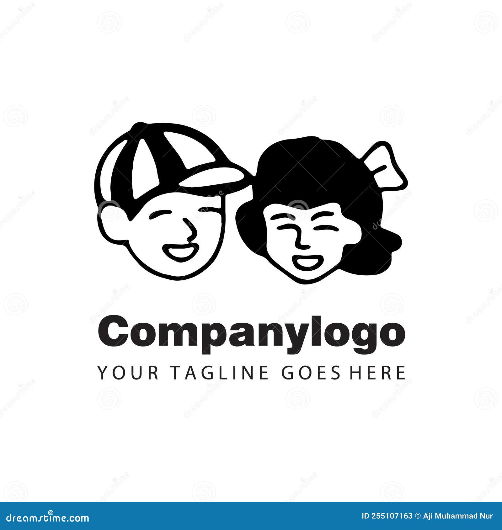 Two smiling faces stock vector. Illustration of person - 255107163