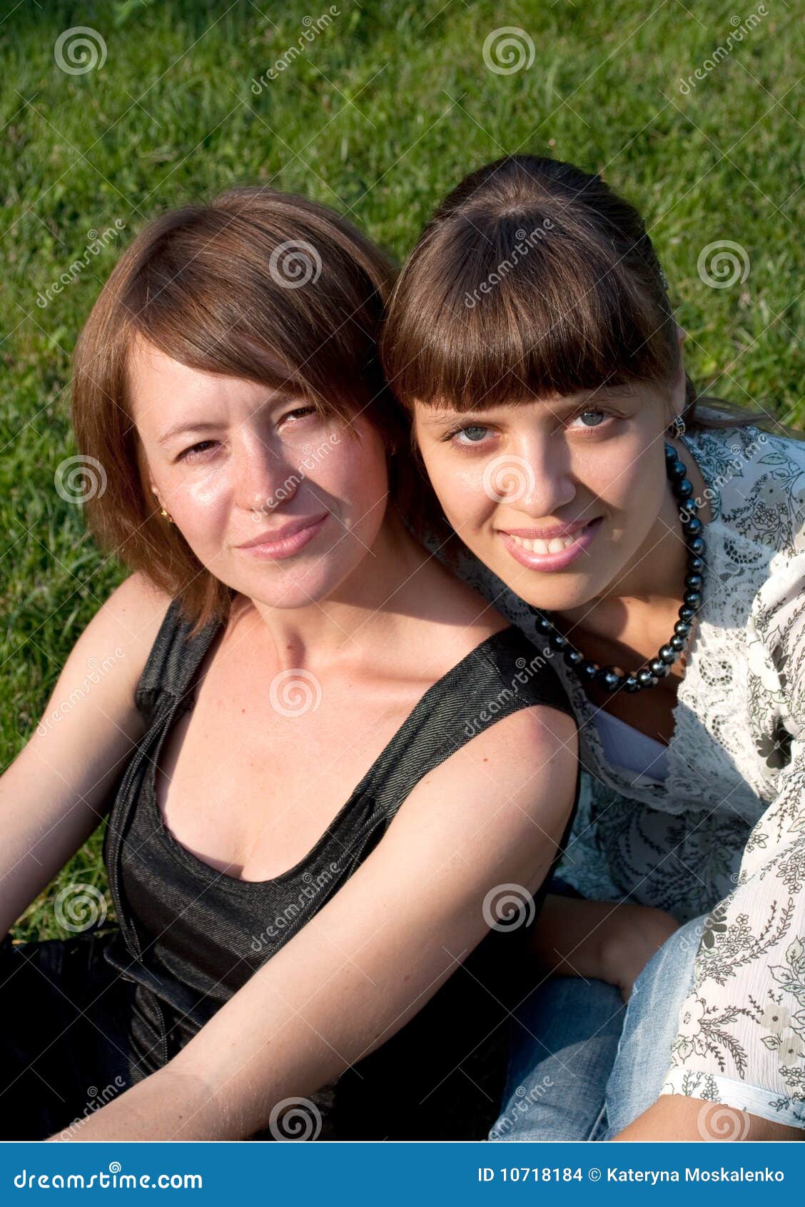 Two smiling girls stock photo. Image of dress, laughing - 10718184