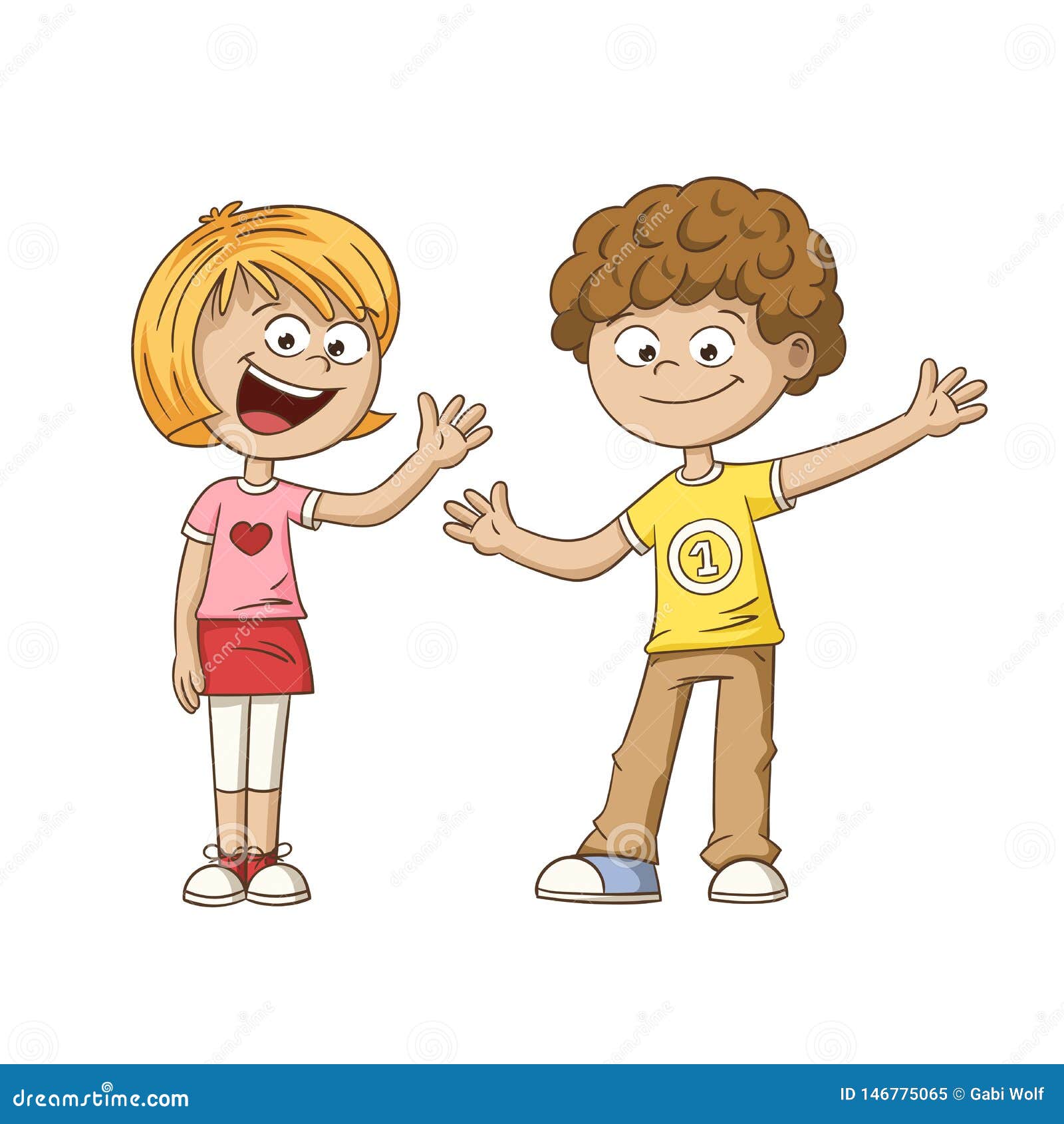 Two Smiling Kids stock vector. Illustration of kids - 146775065