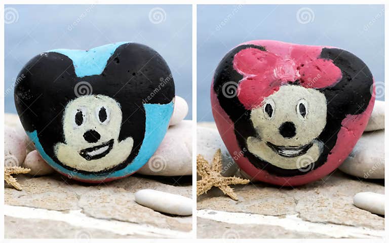 Two Smiling Mice stock photo. Image of mickey, pebbles - 48622840