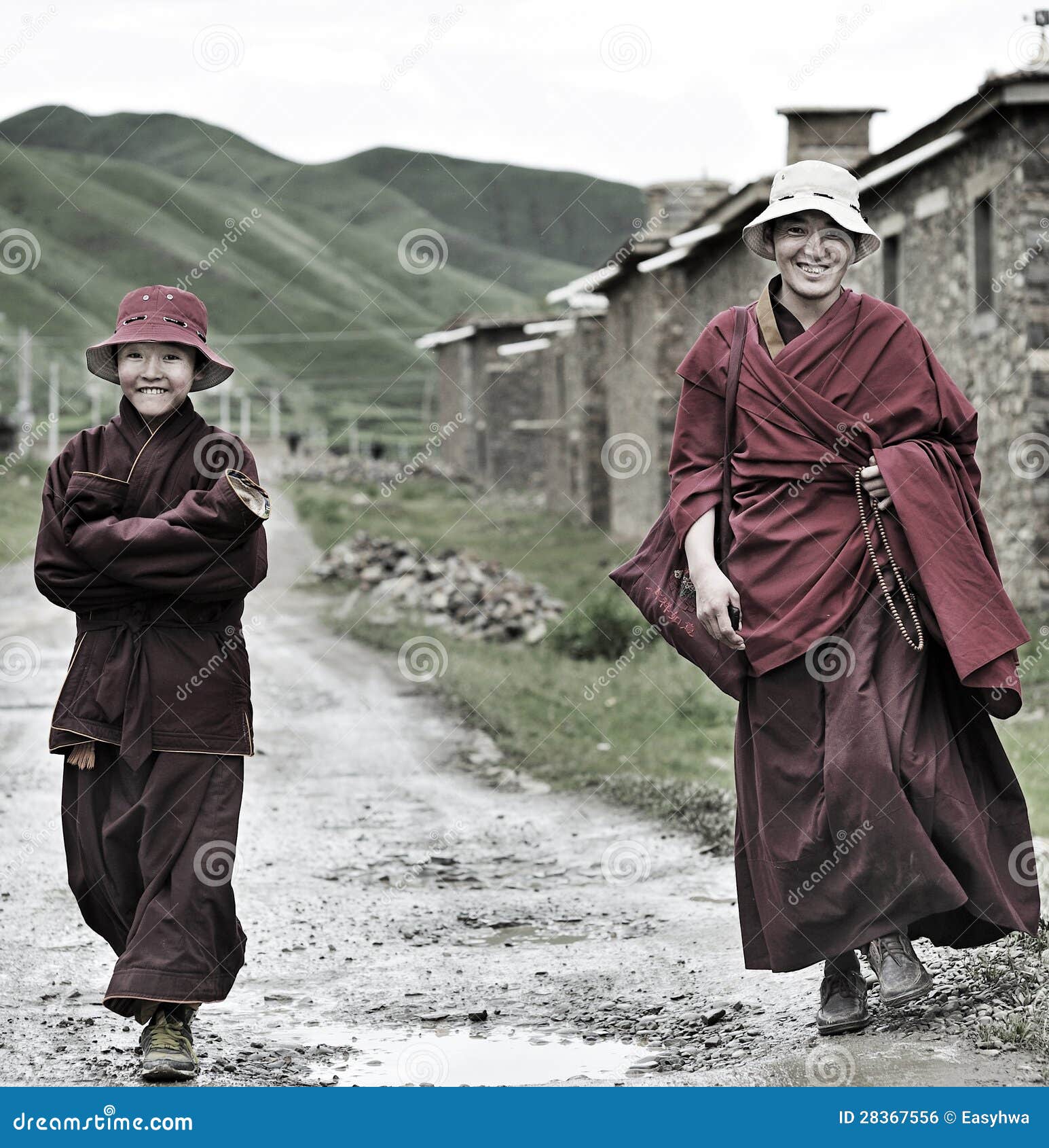 Two smiling monks editorial photo. Image of monkish, monkery - 28367556