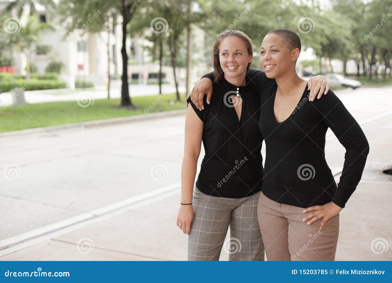 Two smiling women stock image. Image of young, beauty - 15203785