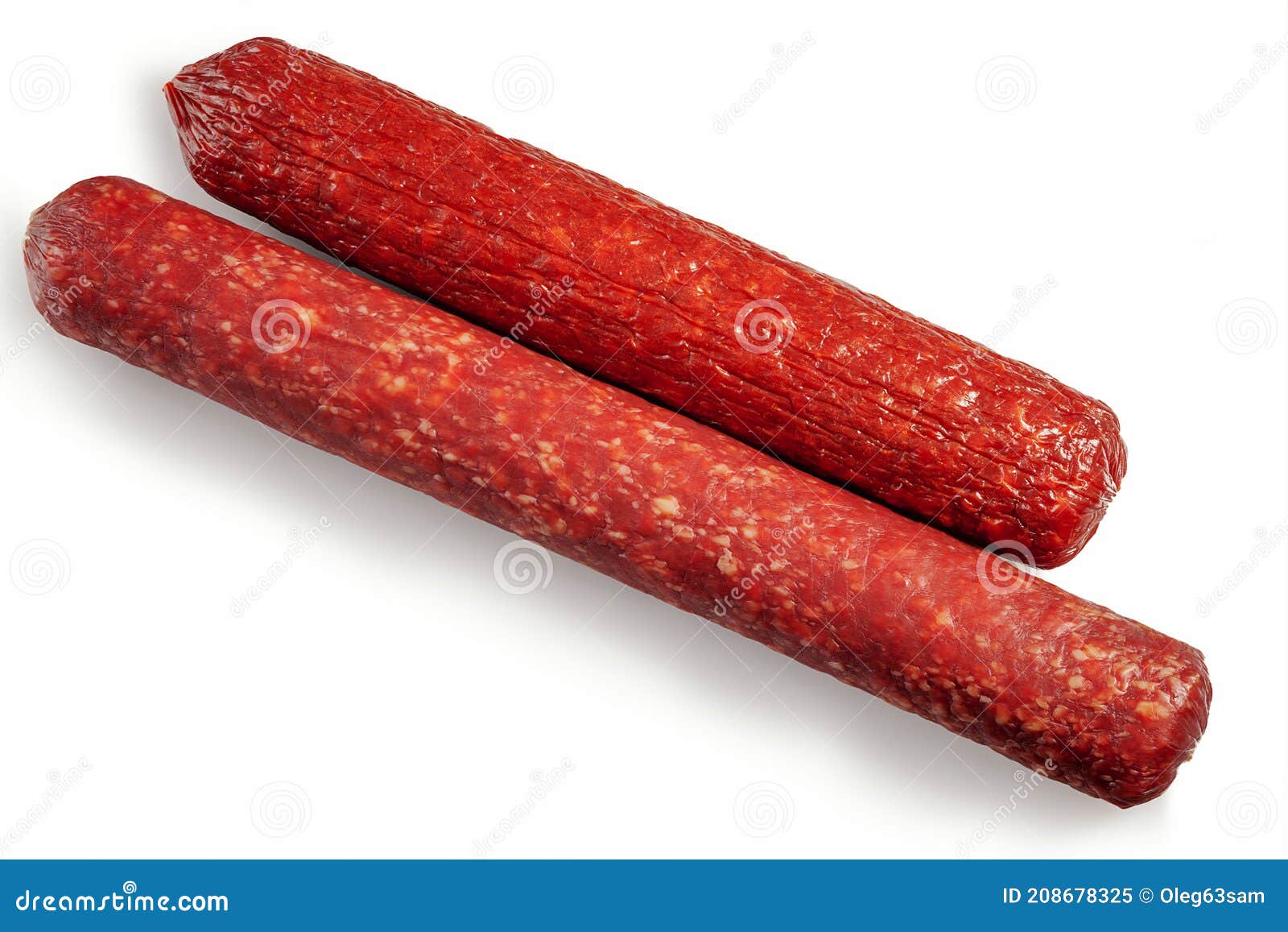 Two smoked sausages stock image. Image of breakfast - 208678325