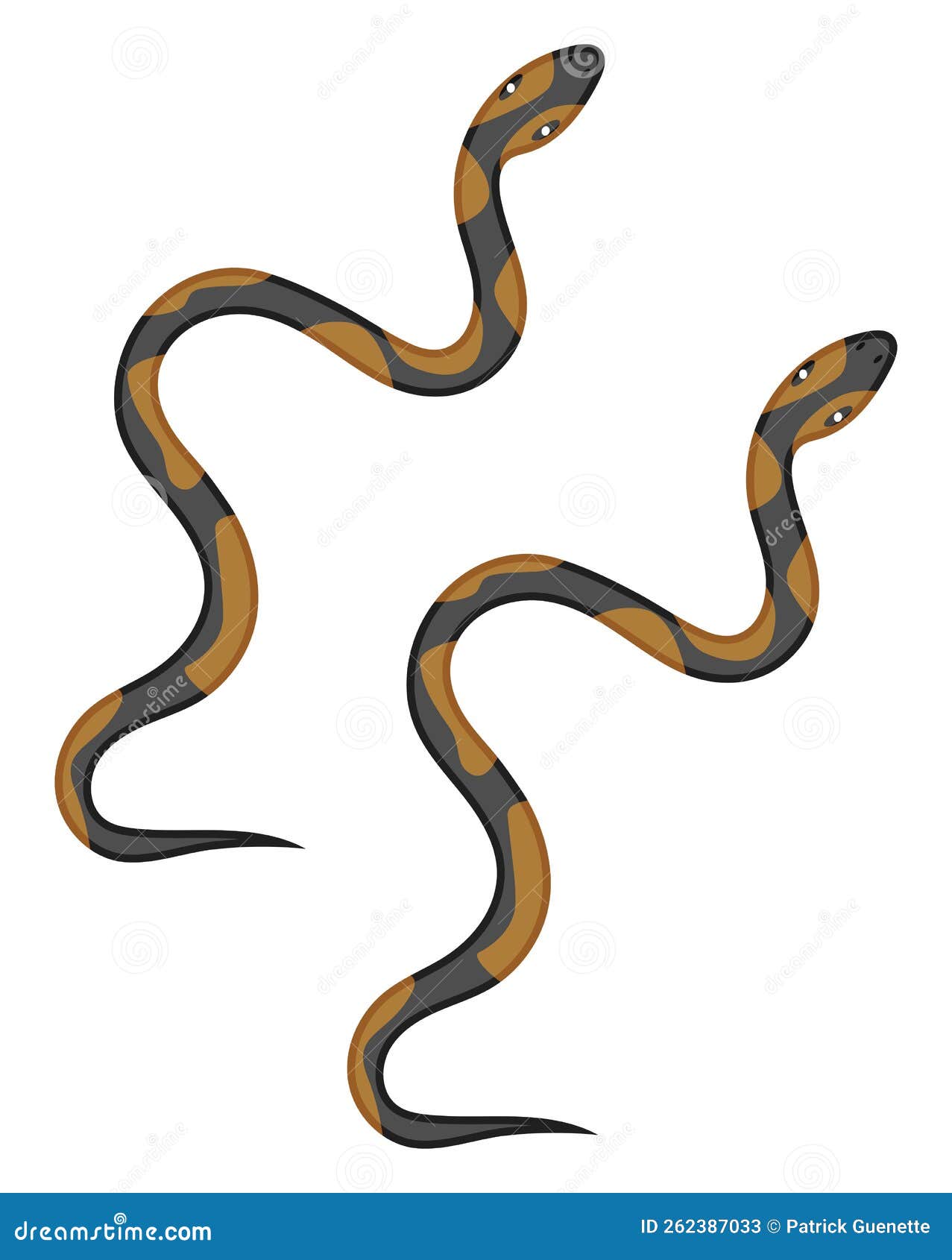 Two snakes, icon stock vector. Illustration of emblem - 262387033