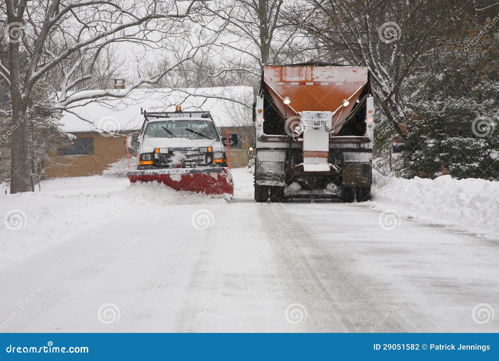 Two Snow-Plows stock photo. Image of clear, covered, snow - 29051582