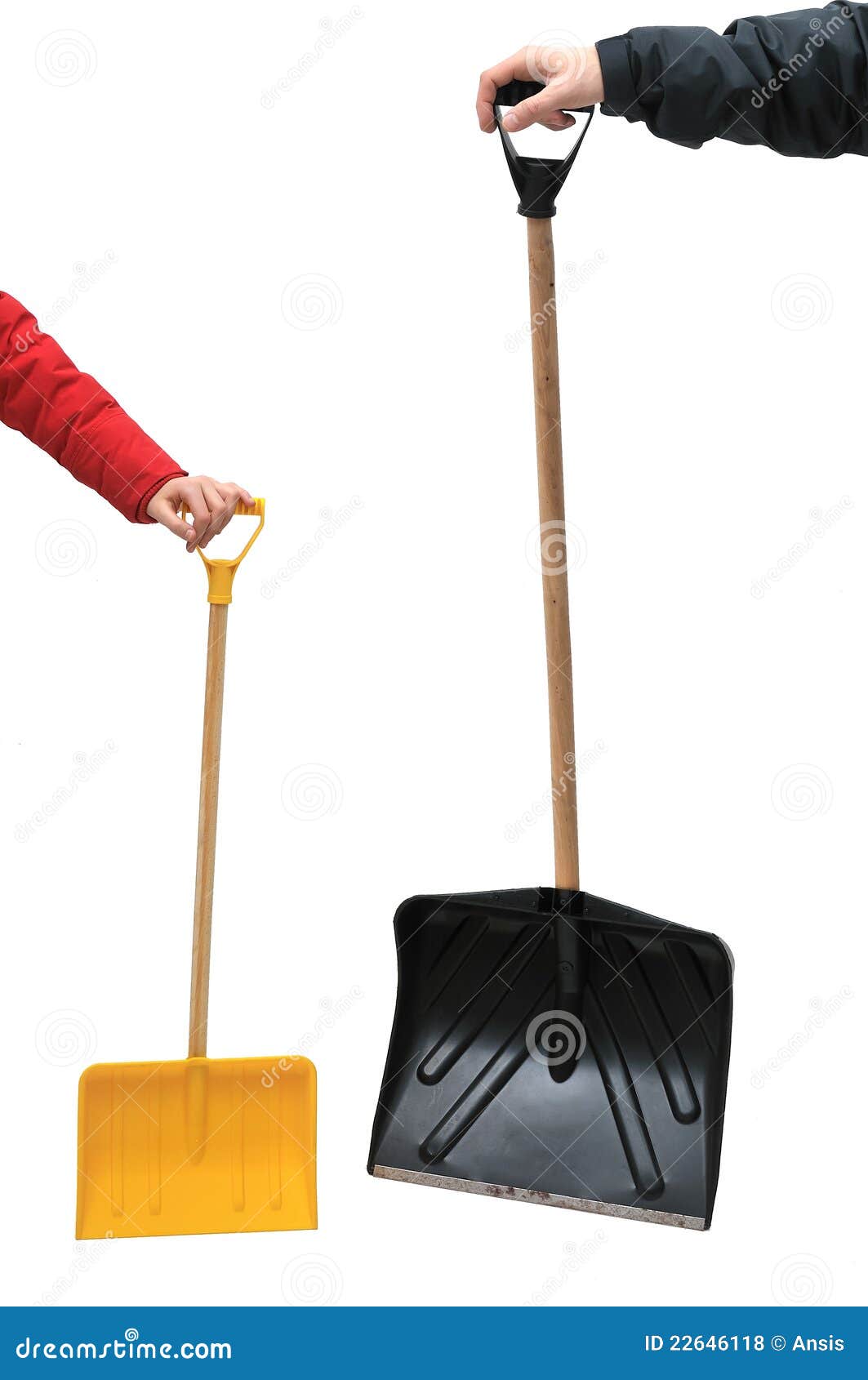 Two snow shovels stock photo. Image of handle, equipment - 22646118
