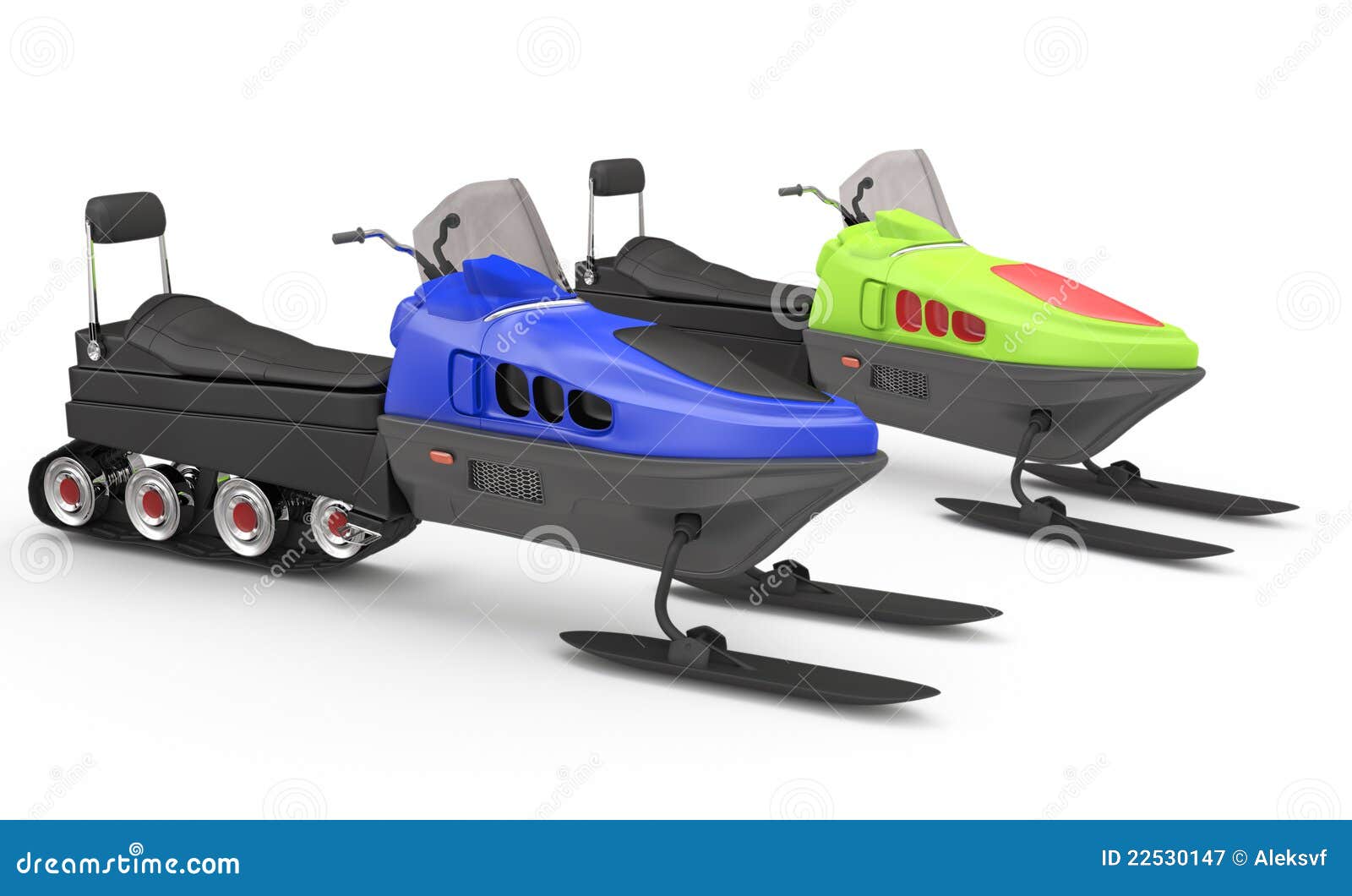 Two snowmobiles stock illustration. Illustration of black - 22530147