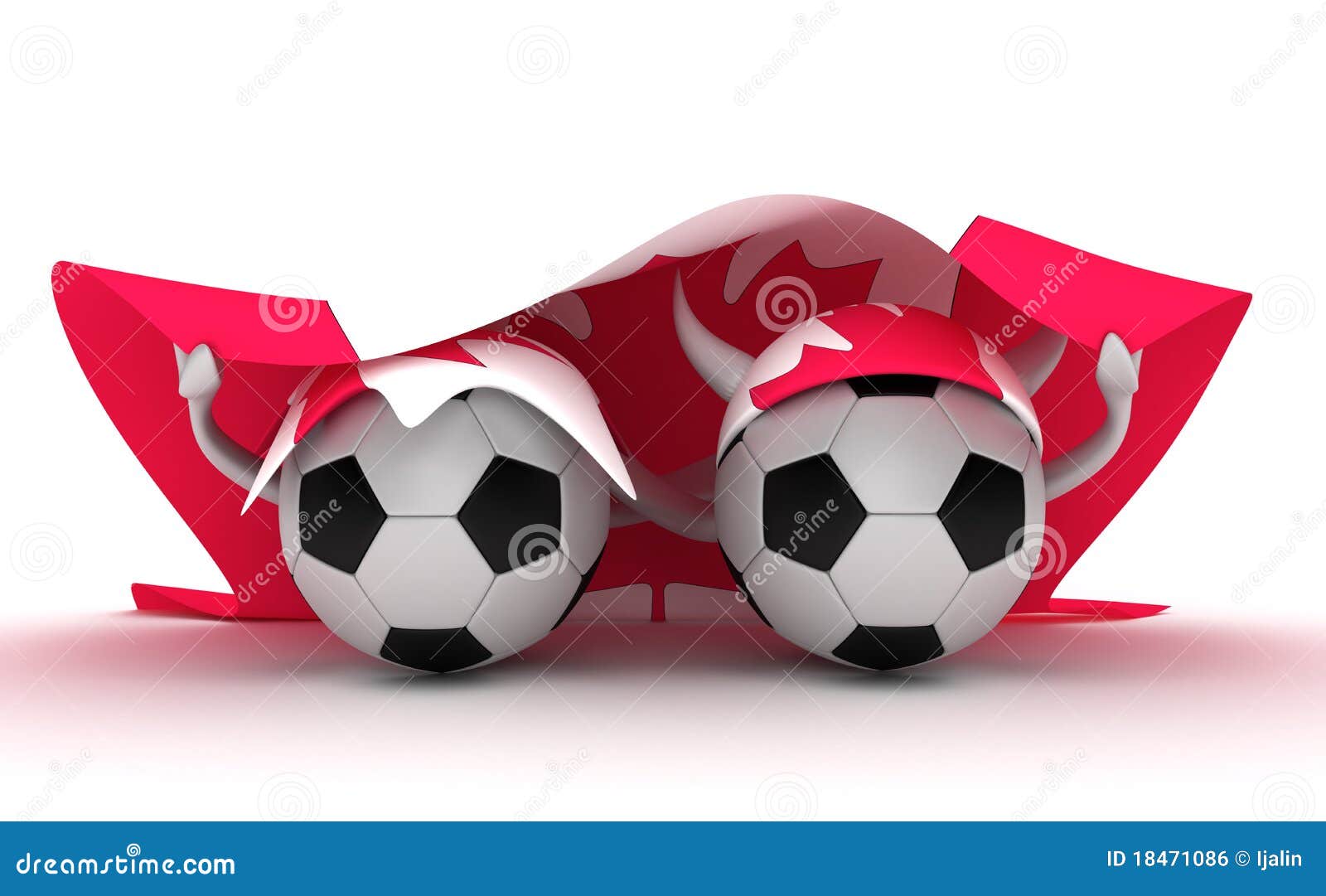 Two Soccer Balls Hold Canada Flag Picture. Image: 18471086