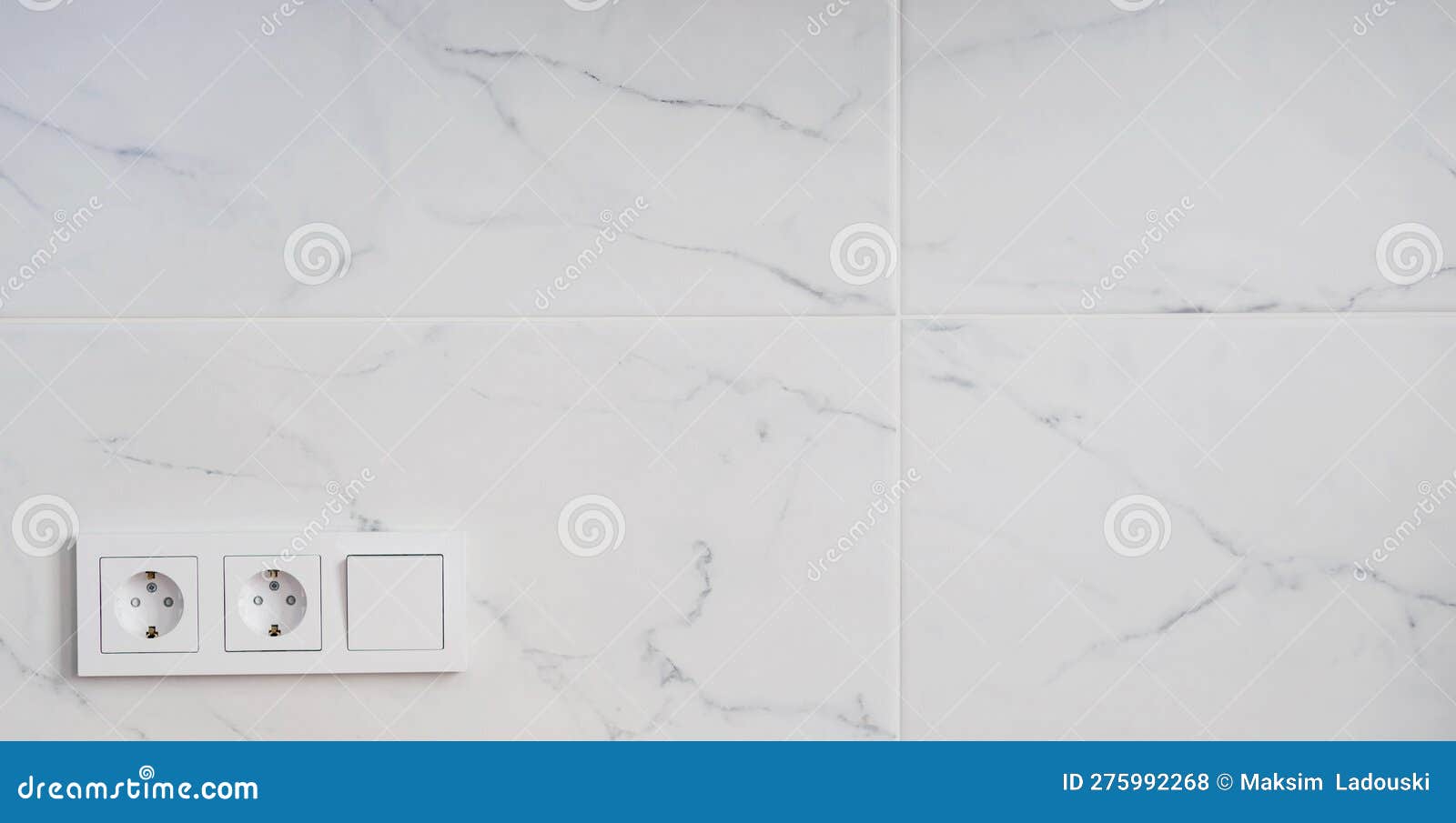 Two sockets and a switch stock photo. Image of style - 275992268