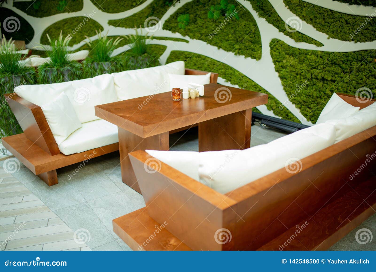 Two sofas with a table stock photo. Image of apartment - 142548500