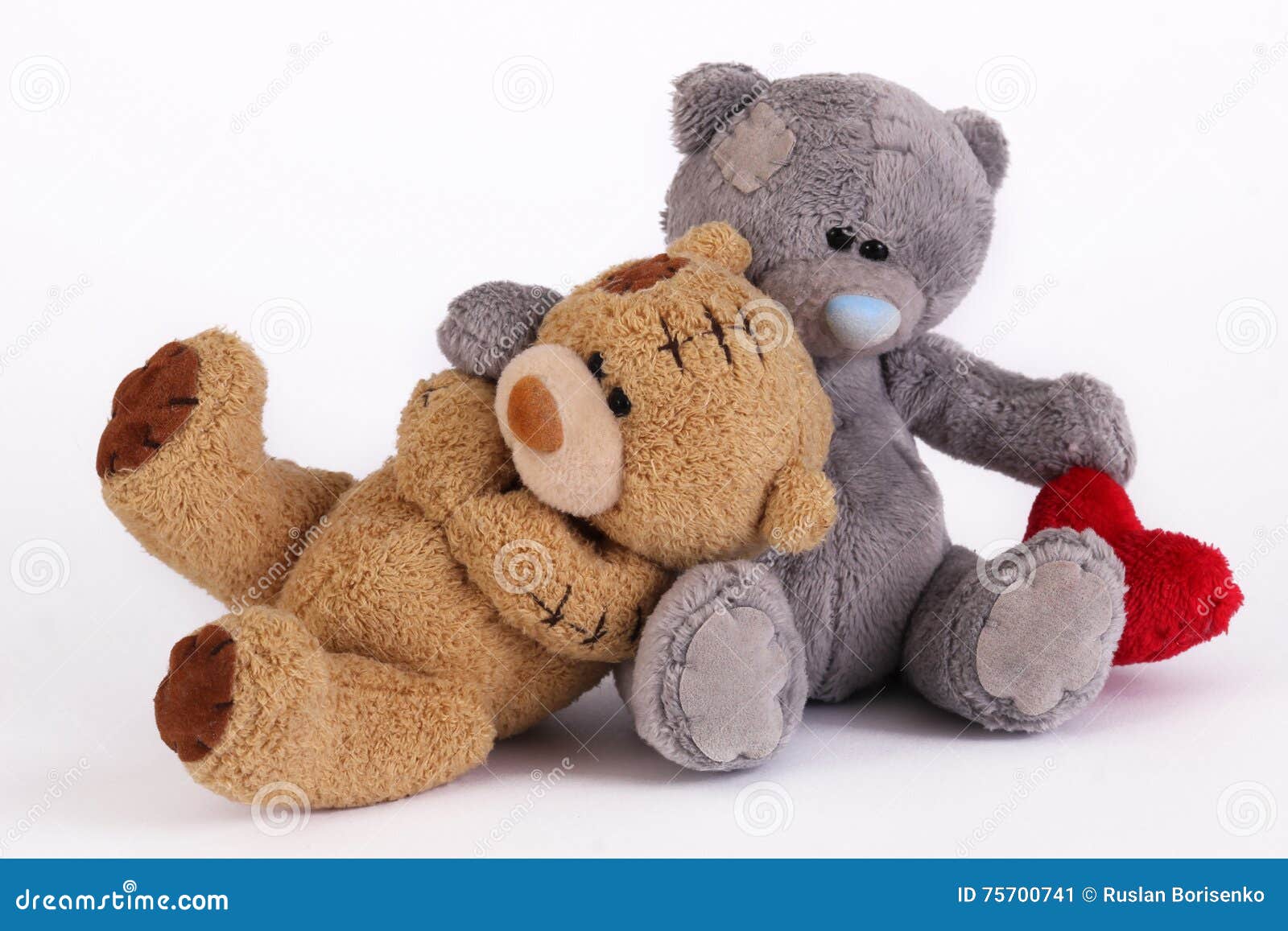 Two Soft Bear Isolated on White Stock Image - Image of play, fluffy ...