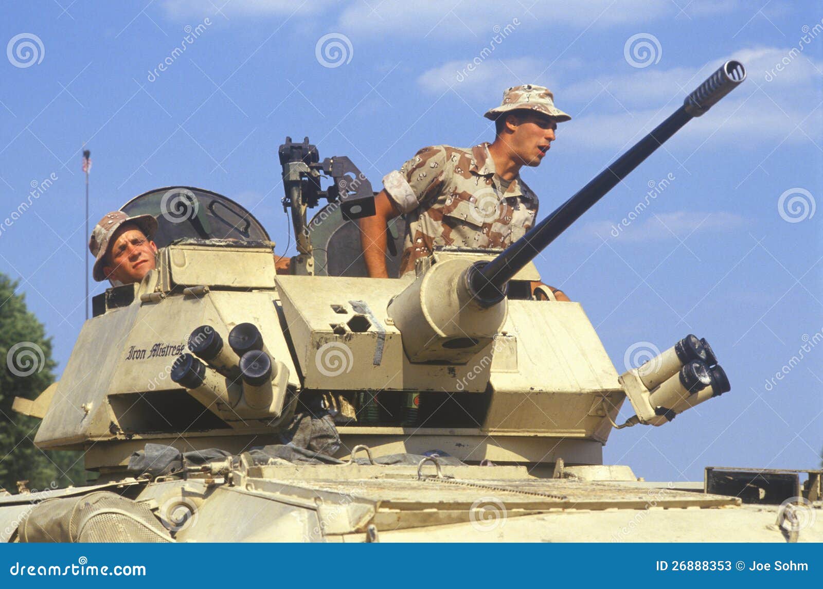 Two Soldiers in Military Tank Editorial Stock Photo - Image of color ...
