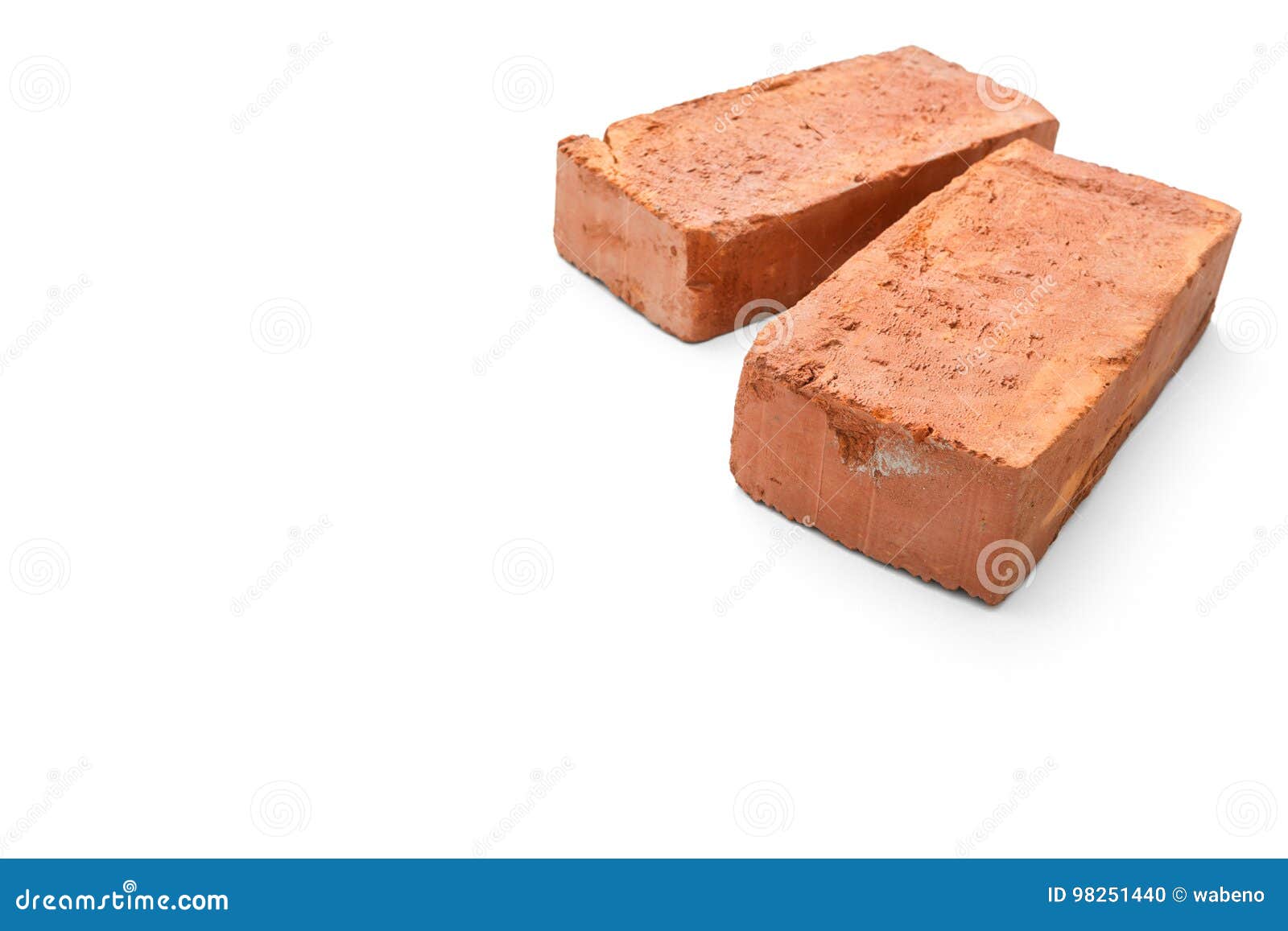 Two solid bricks stock photo. Image of clipping, construction - 98251440