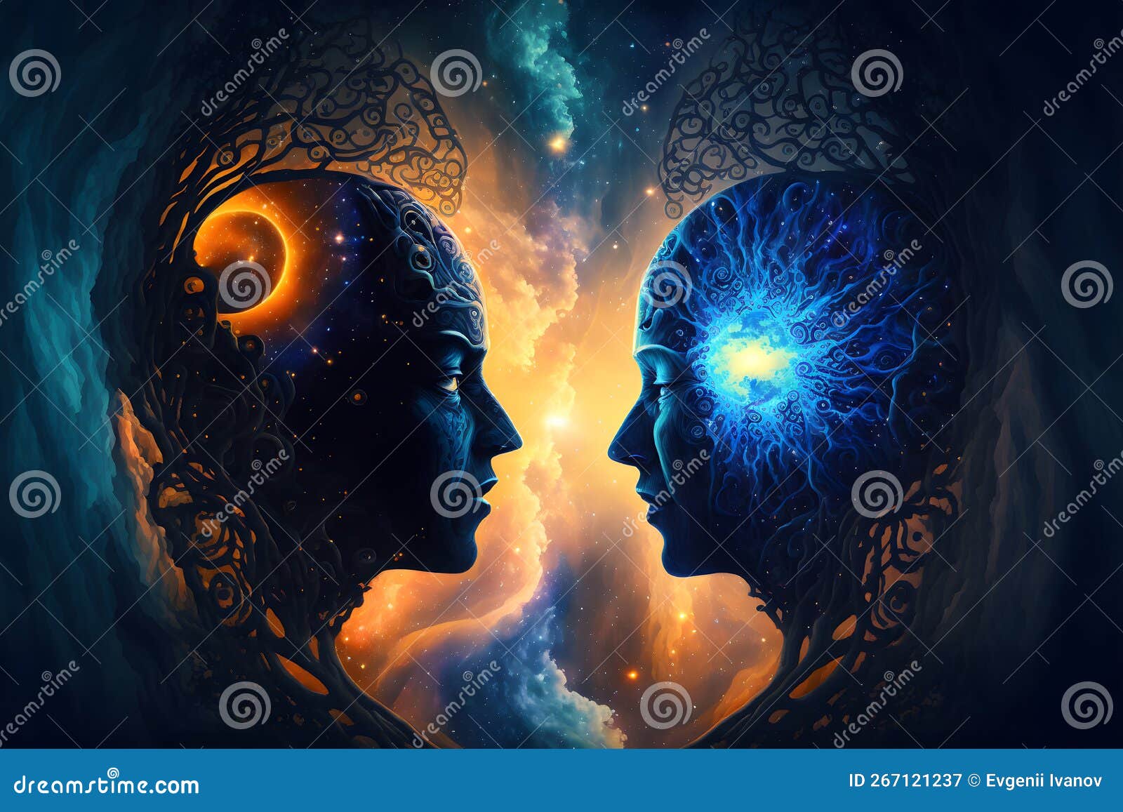 Two Souls Talking in the Astral Realm of the Multiverse. Stars of the ...