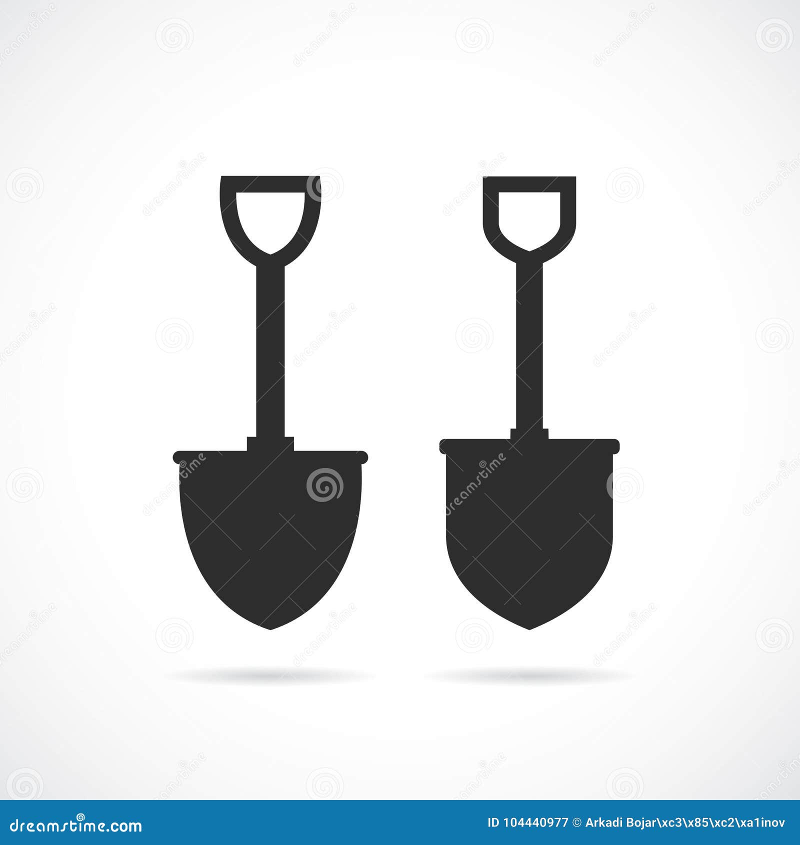 Two Spade Vector Illustration Stock Vector - Illustration of equipment ...