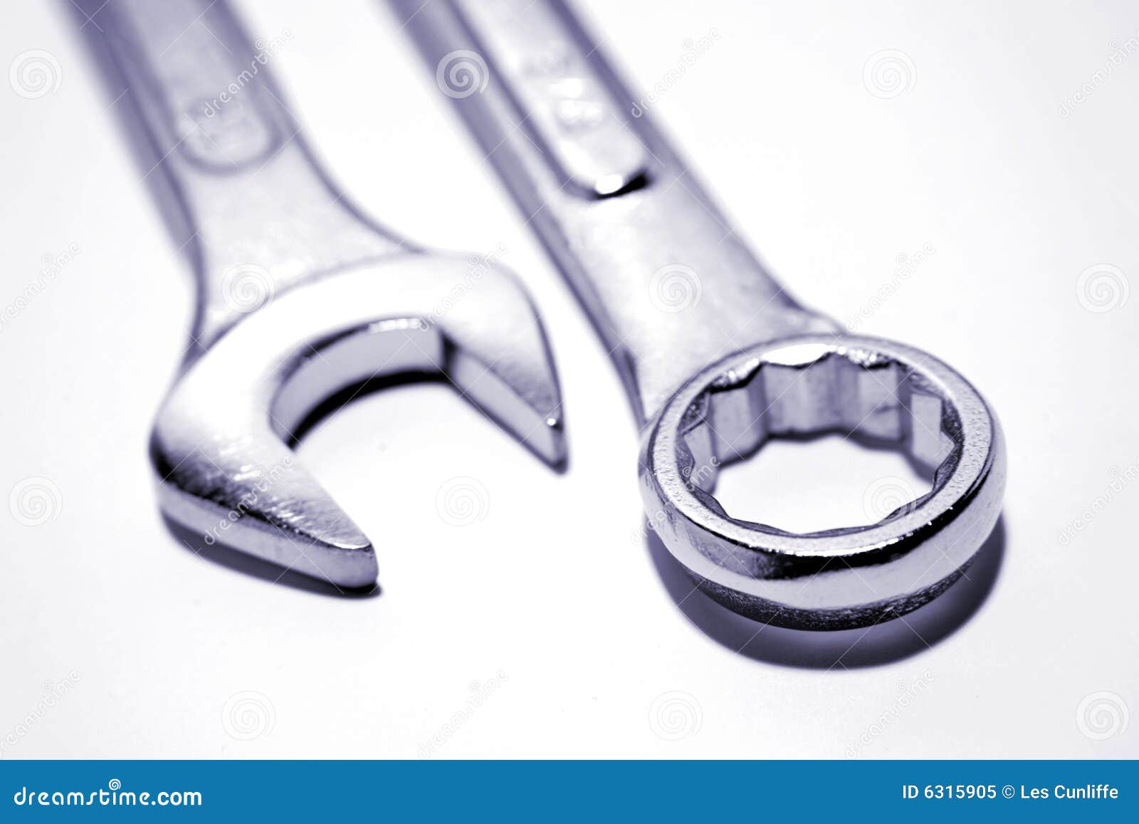 Two spanners stock image. Image of iron, tools, tighten - 6315905