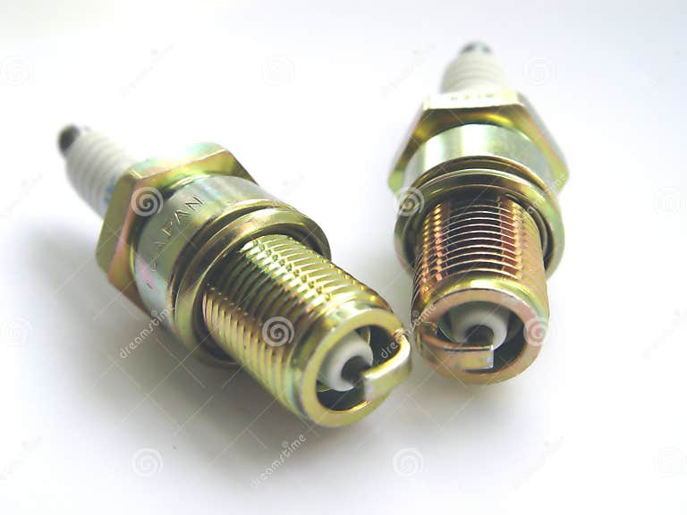 Two Spark Plugs stock image. Image of gadget, device, commercial - 2671