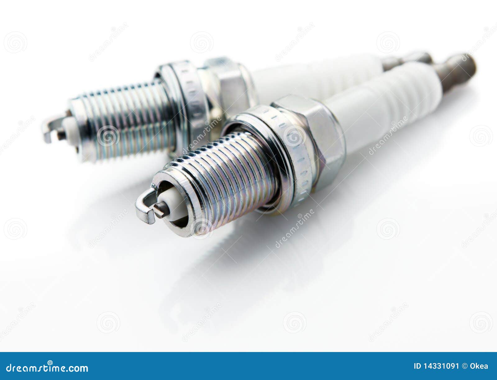 Two spark plugs stock image. Image of spark, white, steel - 14331091