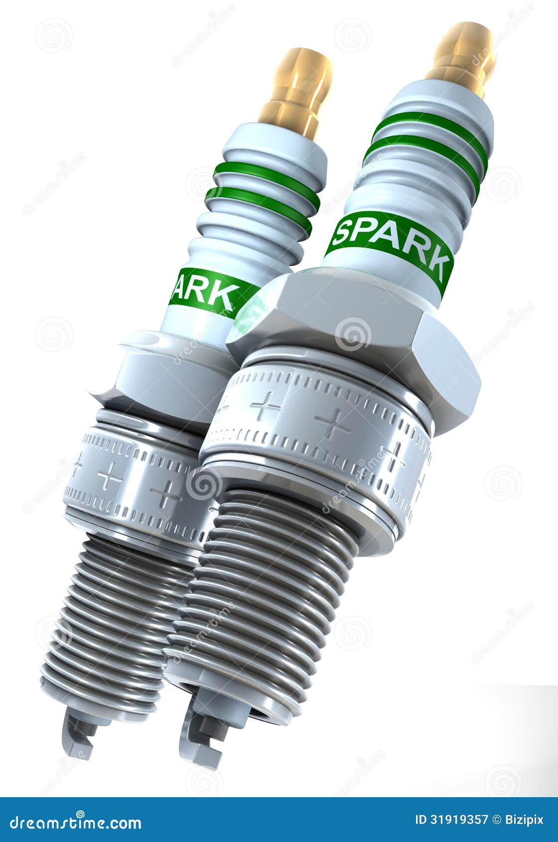 Two spark plugs stock illustration. Illustration of engine - 31919357
