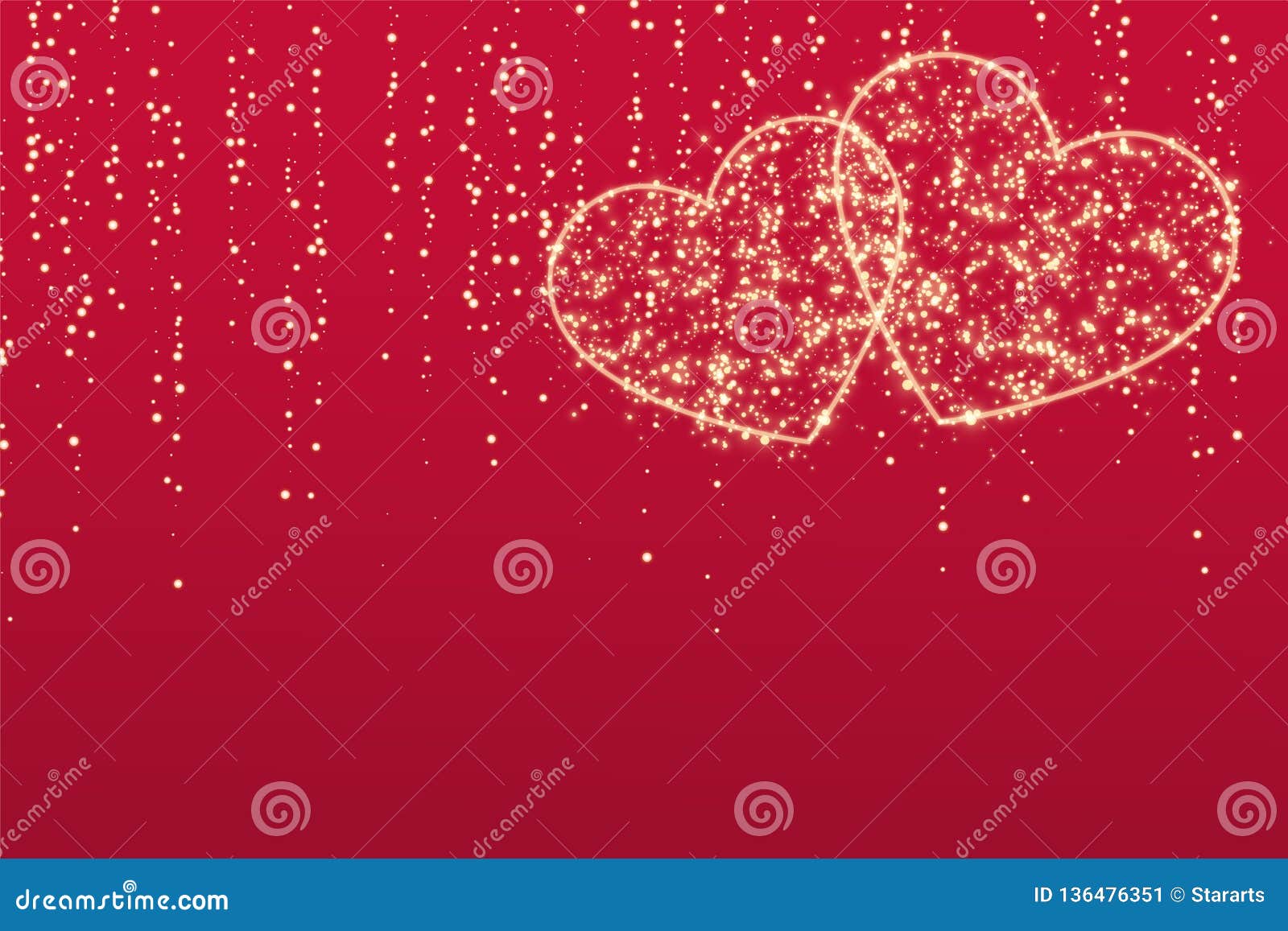 Love Hearts Glitter Background