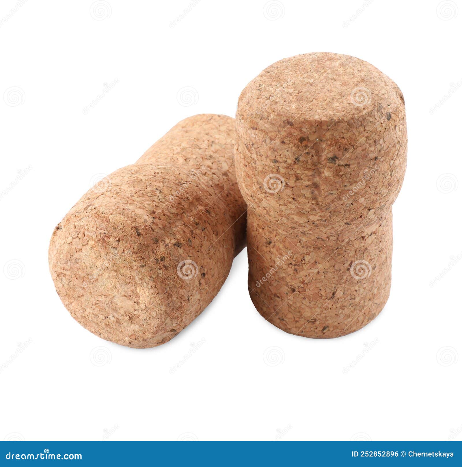 Two Sparkling Wine Corks on White Background Stock Photo - Image of ...