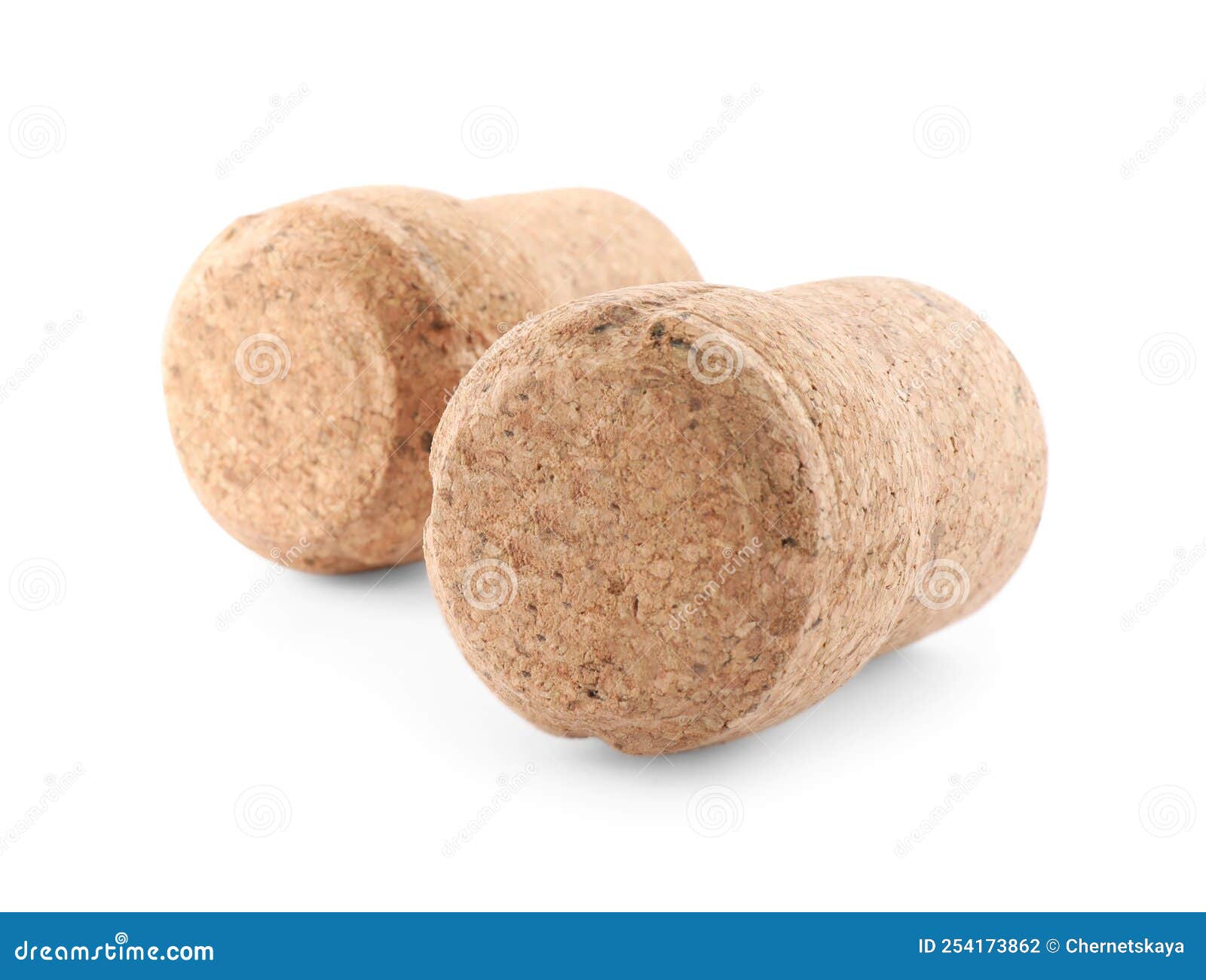 Two Sparkling Wine Corks on White Background Stock Photo - Image of ...