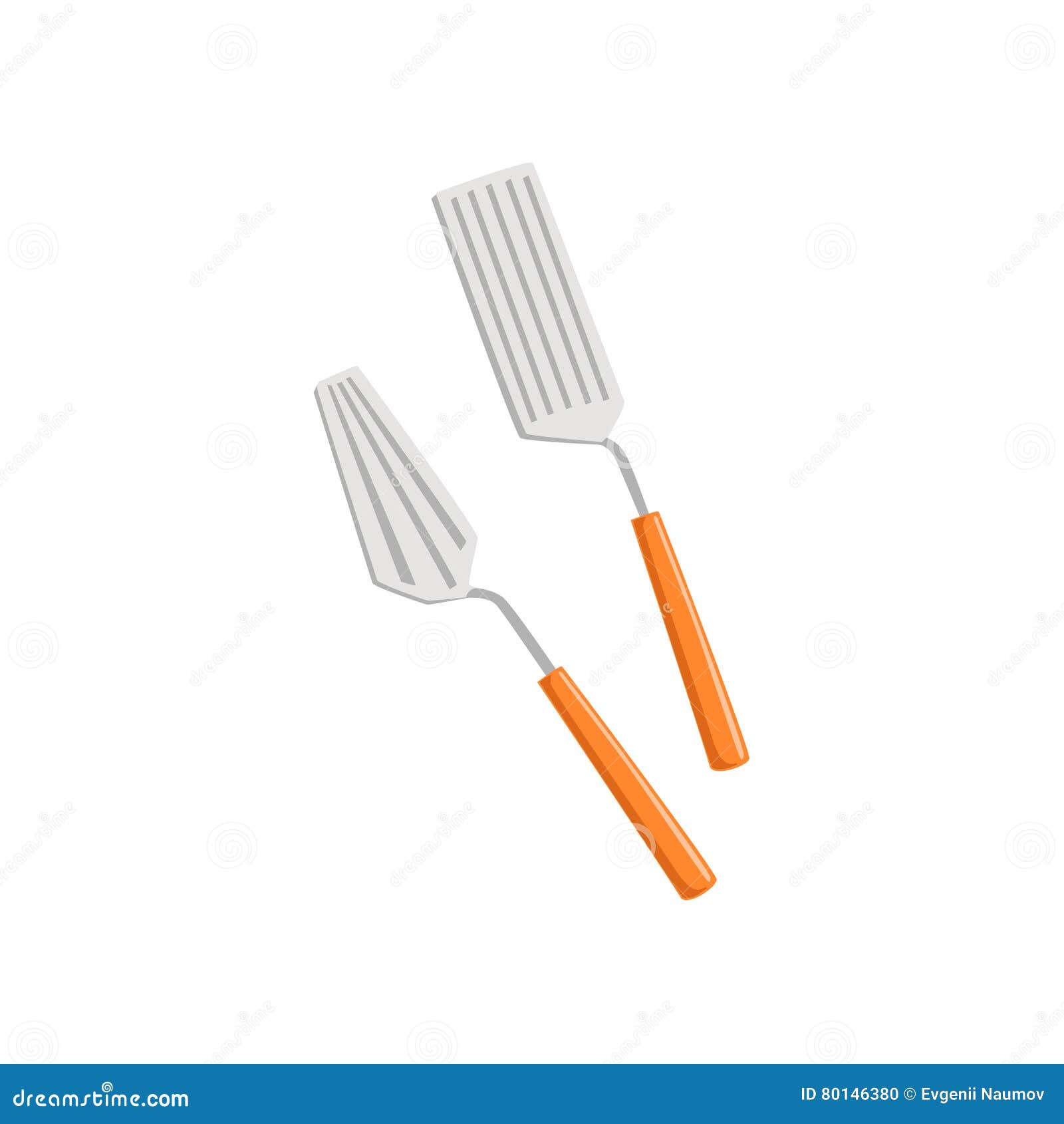 Two Spatulas Set of Pizza Preparation Kitchen Utensils Stock Vector ...