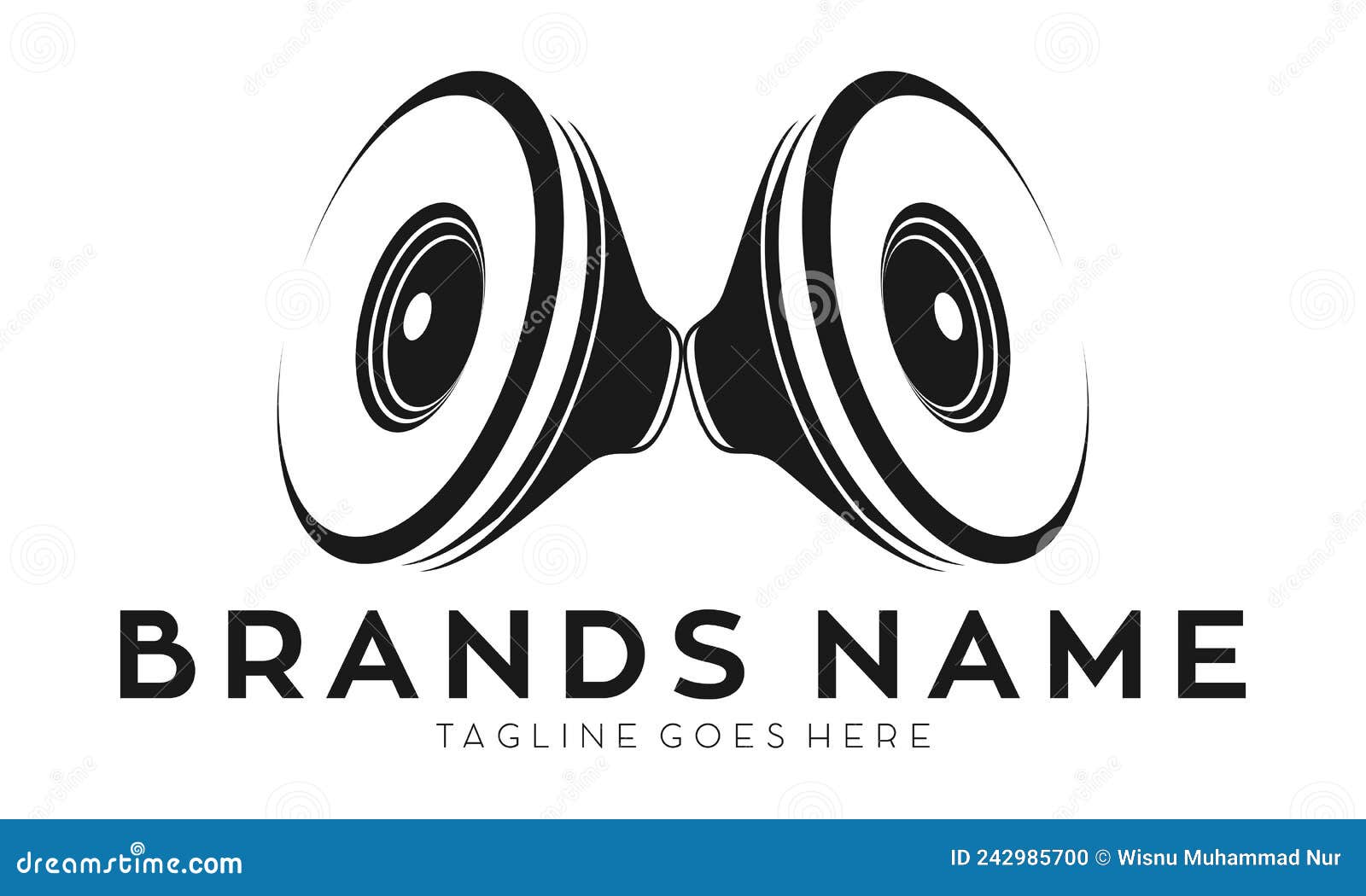 Two Speaker Illustration Vector Logo Stock Vector - Illustration of ...