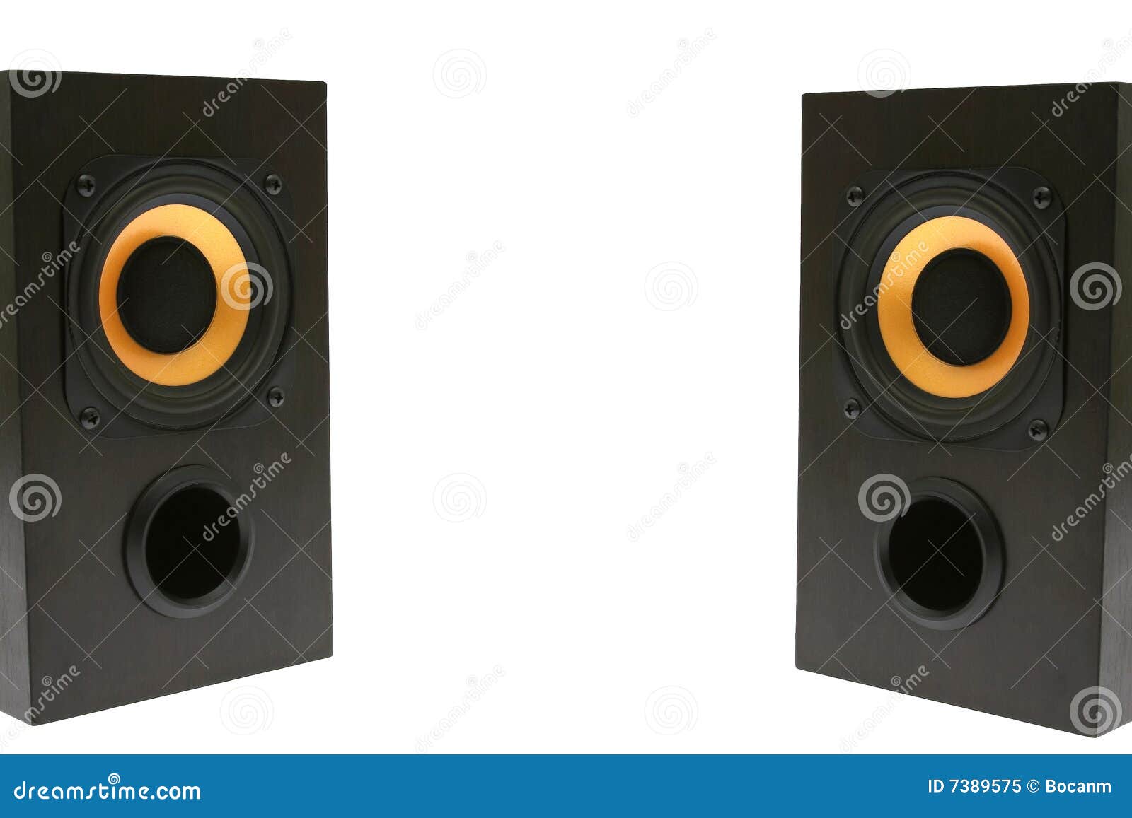 Two speakers stock image. Image of acoustic, speakers - 7389575