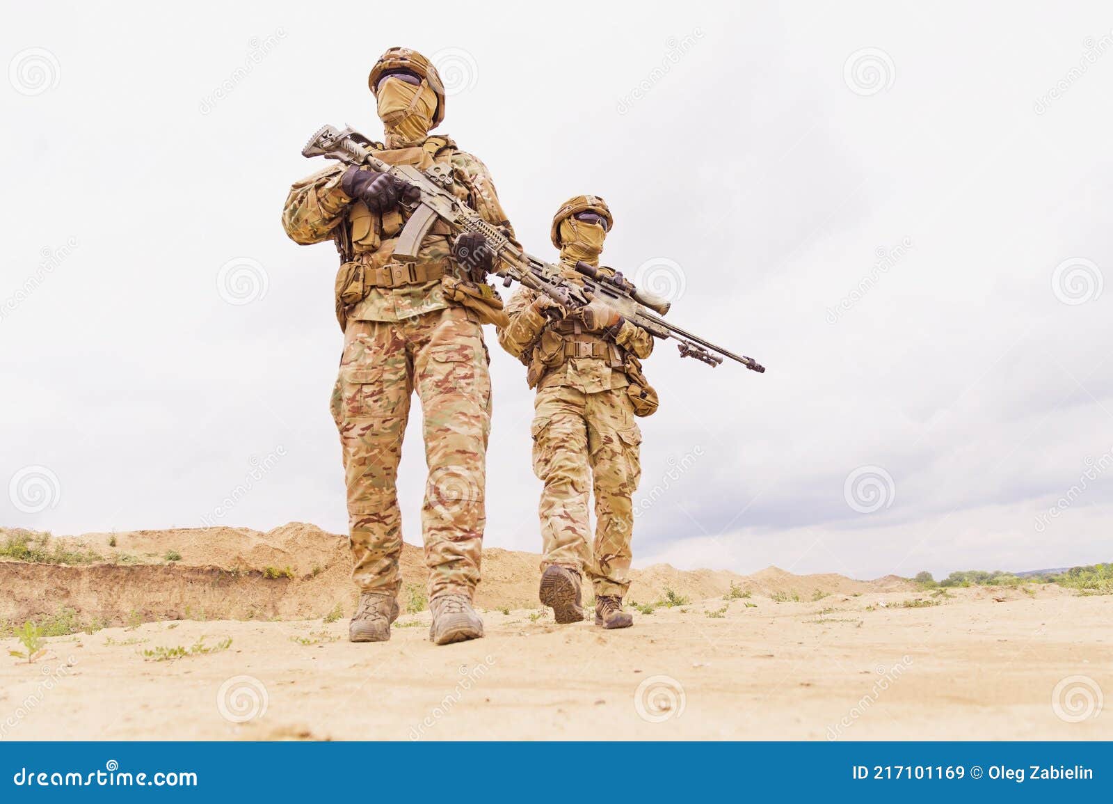 Two Special Forces Soldiers in the Desert Stock Image - Image of ...
