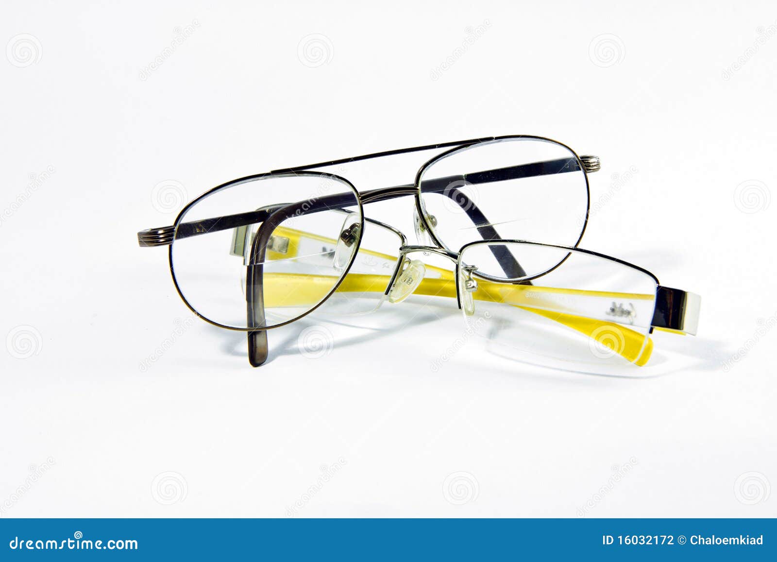 Two Spectacles on White Background , Stock Photo - Image of white ...