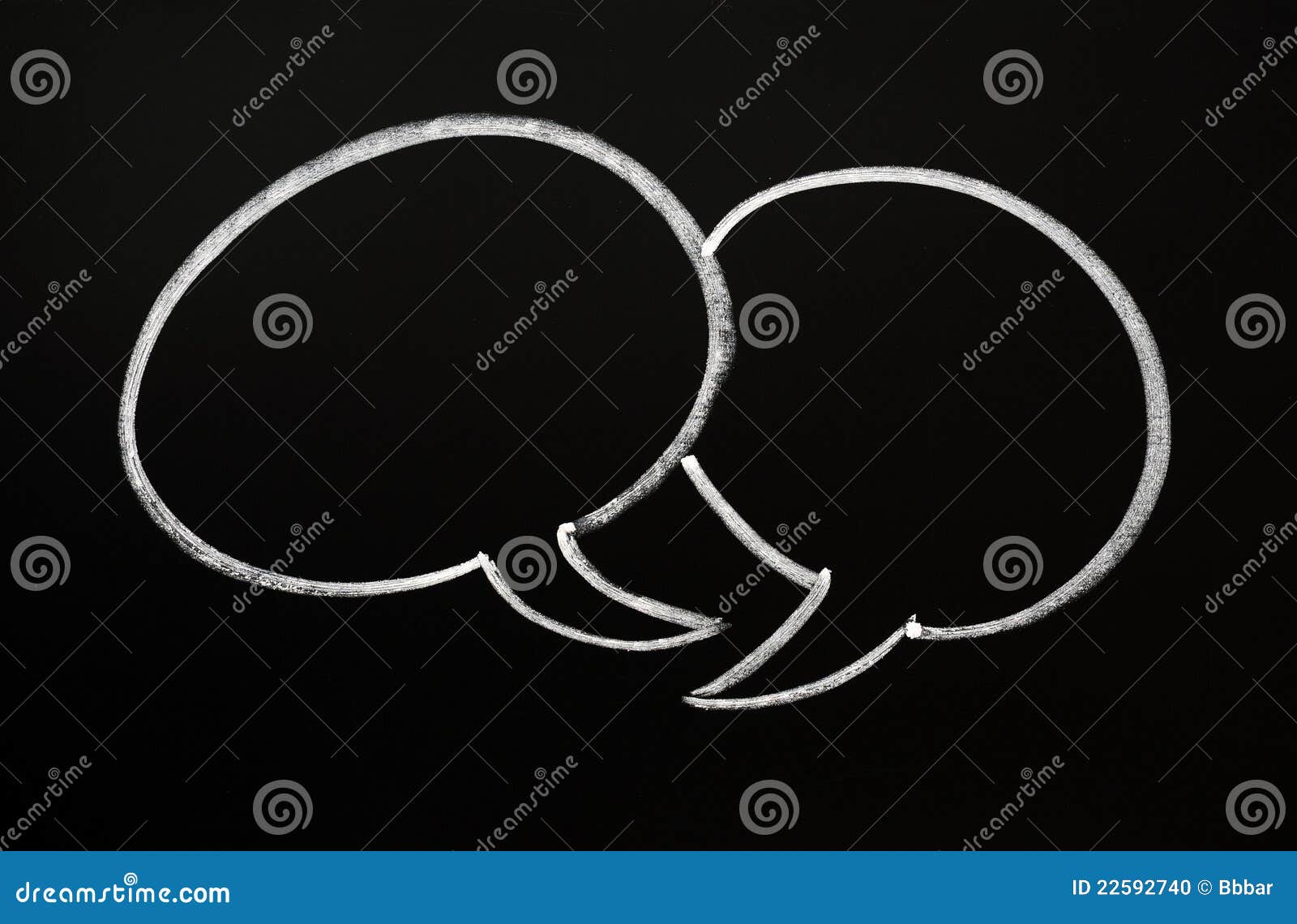 Two Speech Bubbles on a Blackboard Stock Photo - Image of graphic, note ...
