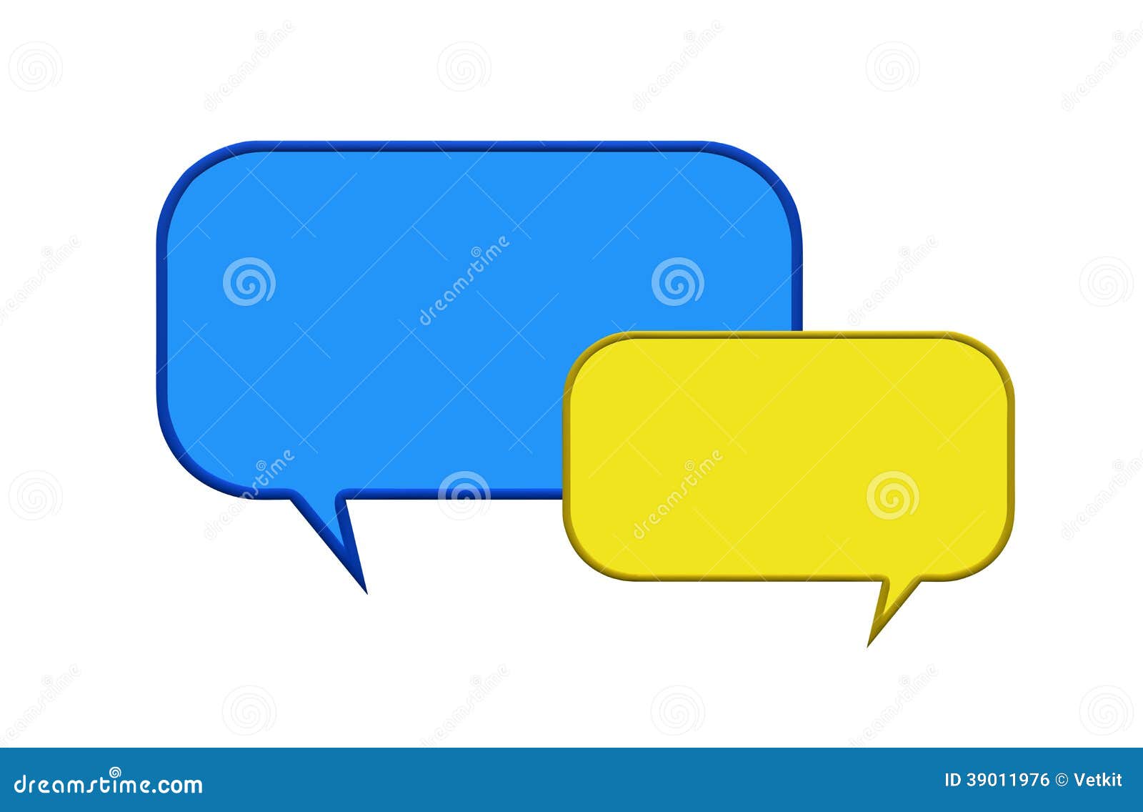 Two speech bubbles stock illustration. Illustration of isolated - 39011976