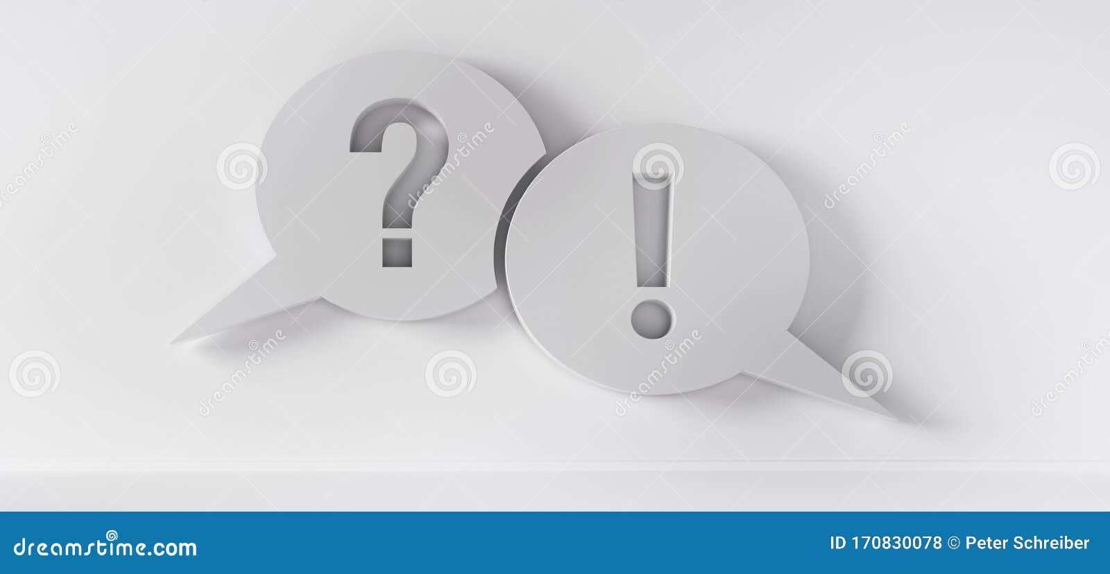 Two Speech Bubbles with ? and ! Stock Illustration - Illustration of ...