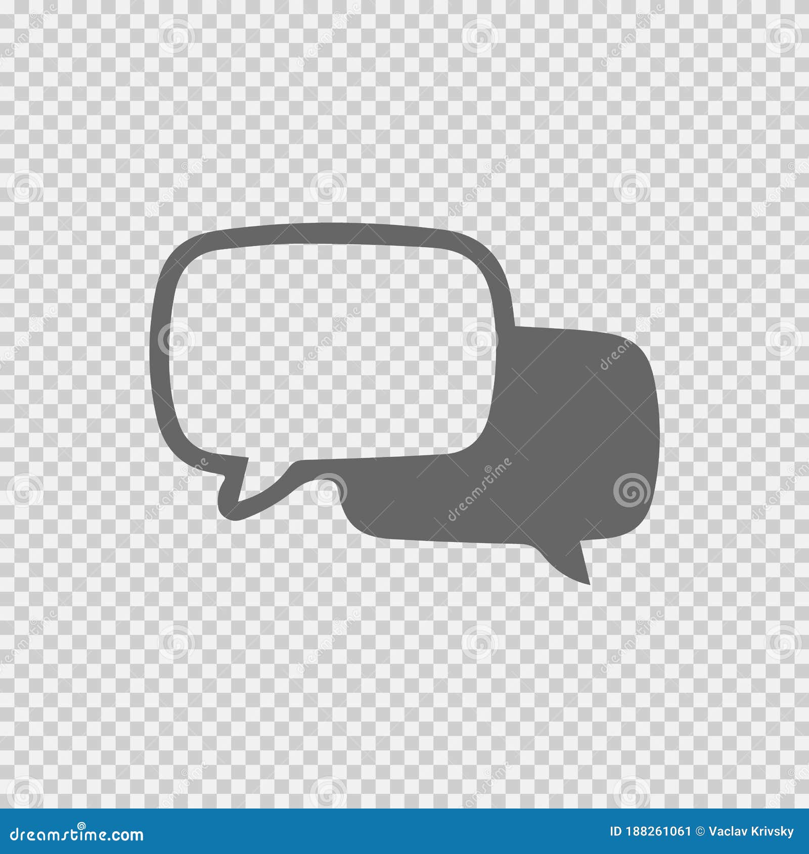 Two Speech Bubbles Vector Icon Eps 10. Chat Simple Isolated Symbol Logo Stock Vector ...