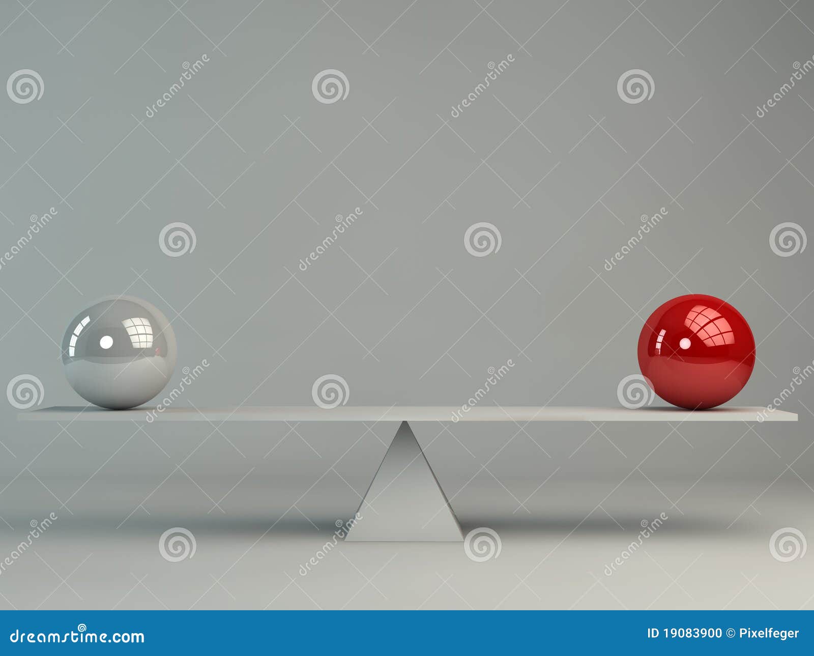 Two Spheres Balance Concept Stock Illustration - Illustration of ...