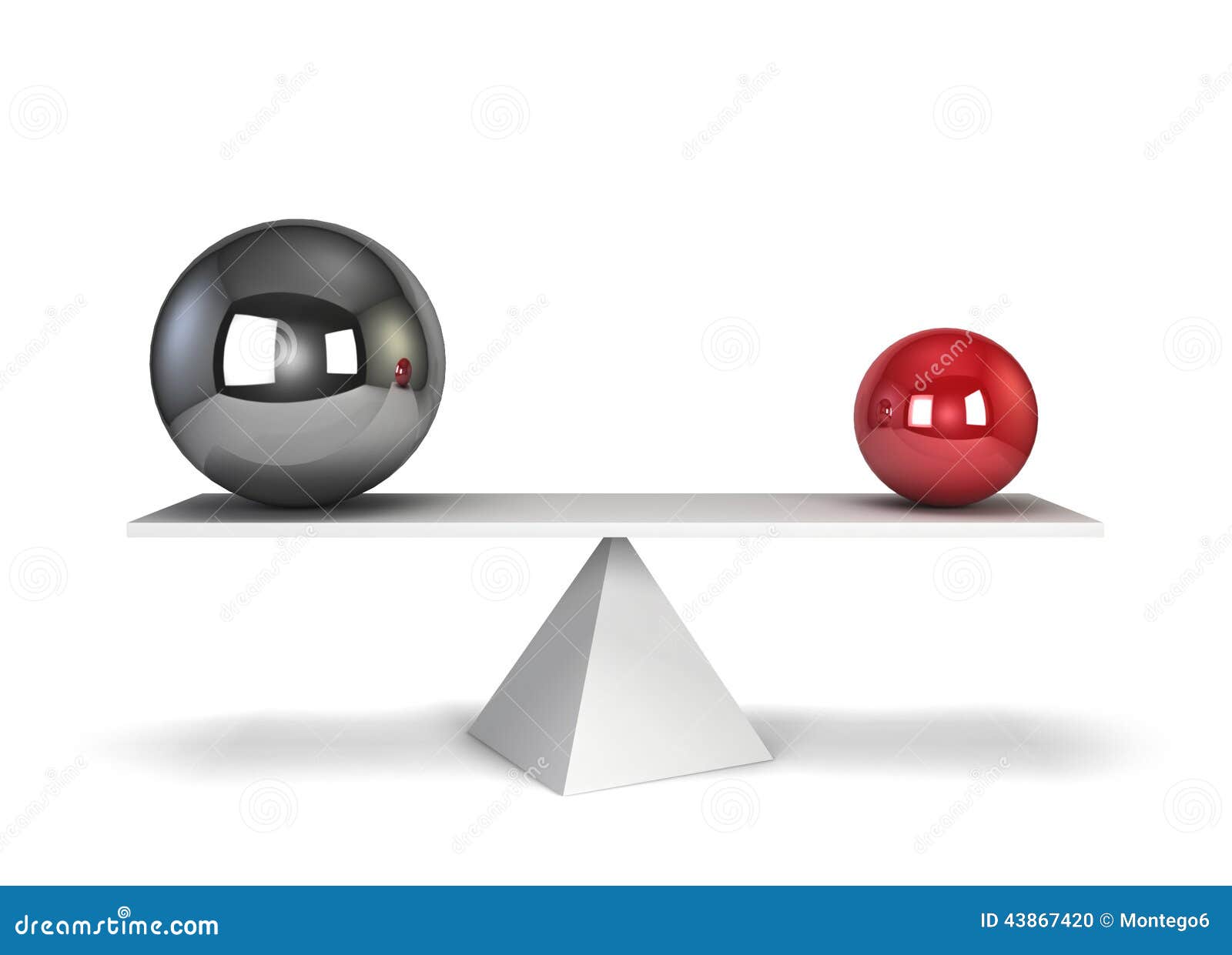 Two spheres in balance stock illustration. Illustration of abstract ...