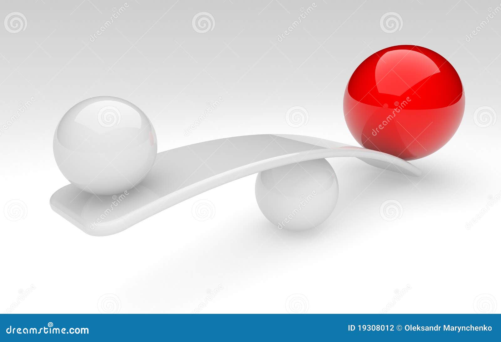 Two Spheres Compare (balance Concept) Stock Illustration - Illustration ...