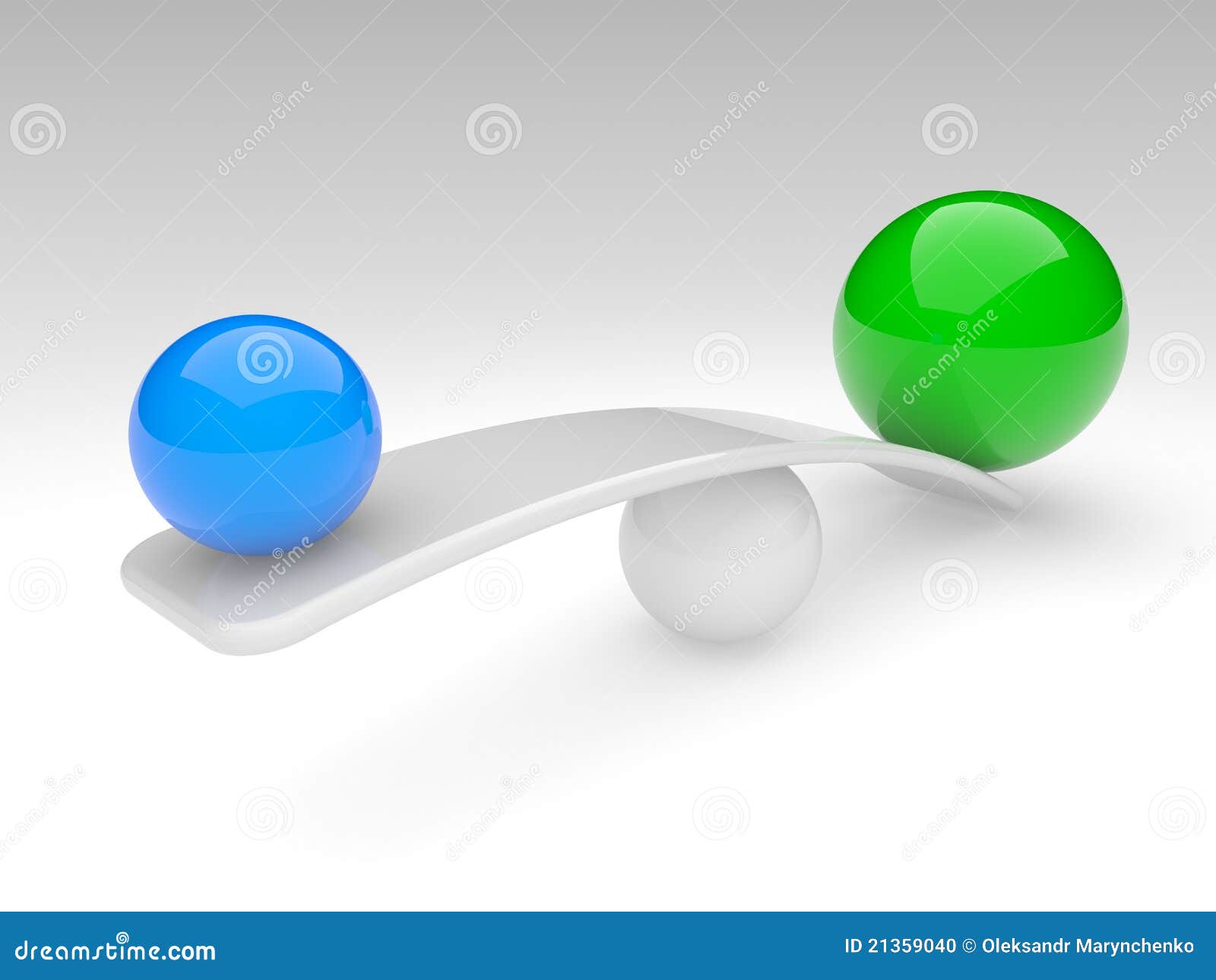Two Spheres Compare (balance Concept) Stock Illustration - Illustration ...