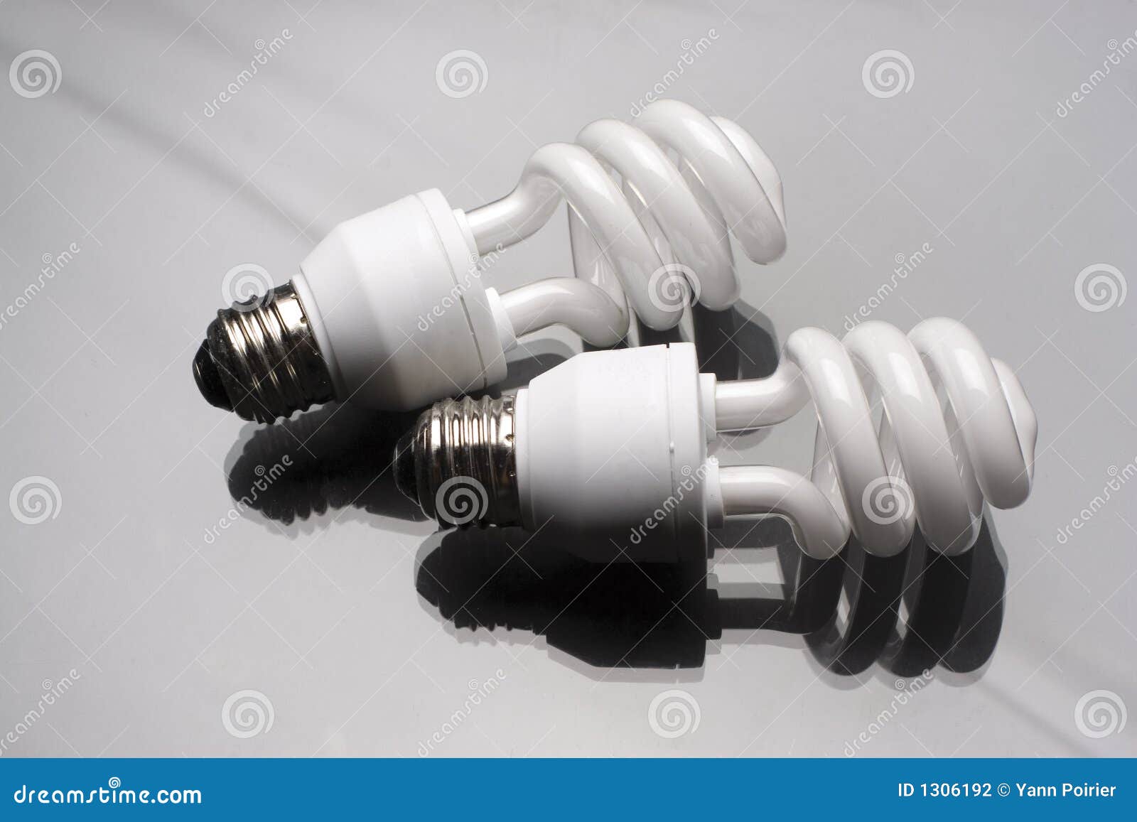 Two spiral bulbs stock photo. Image of glare, glow, environnement - 1306192