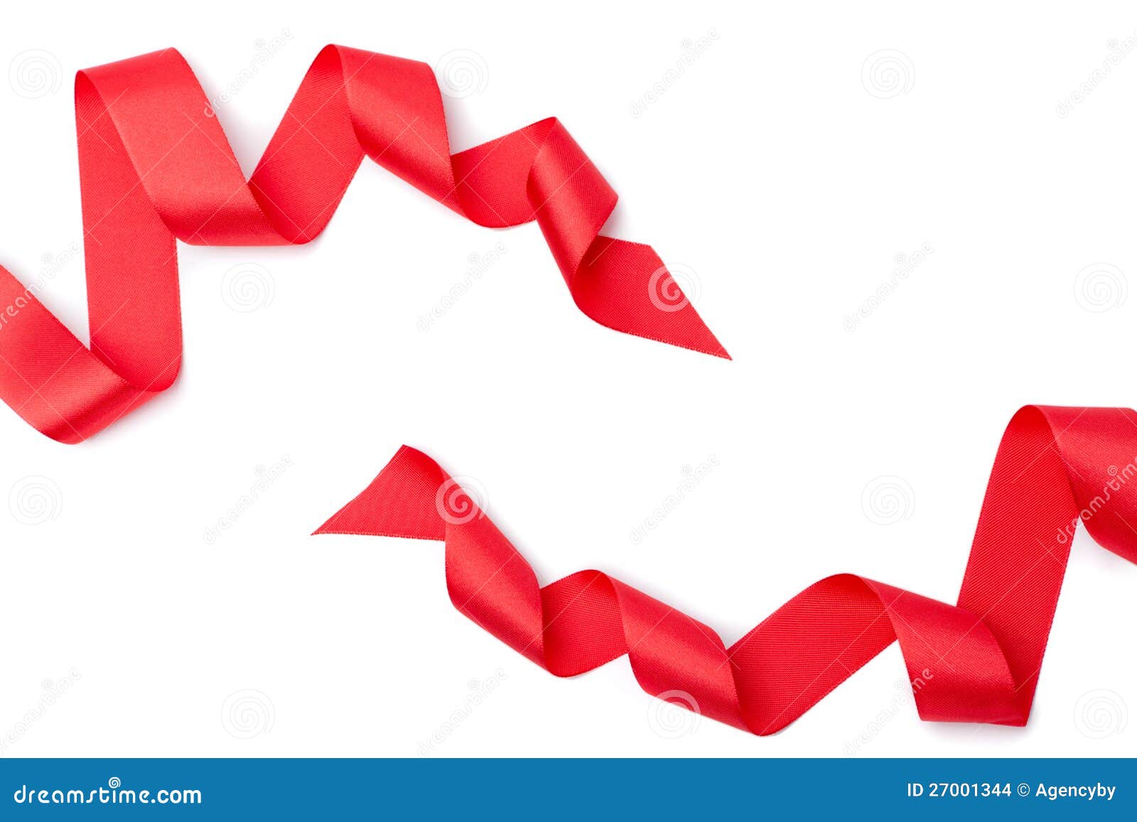 Two spiral red ribbons stock photo. Image of closeup - 27001344