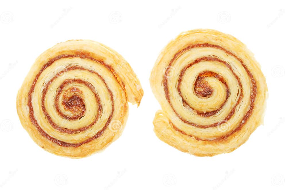 Two Spiral Shaped Danish Pastries Stock Image - Image of glazed, swirl ...