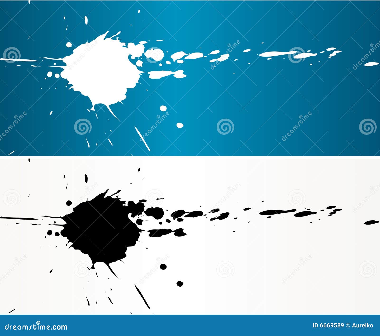 Two splashes stock vector. Illustration of spray, element - 6669589