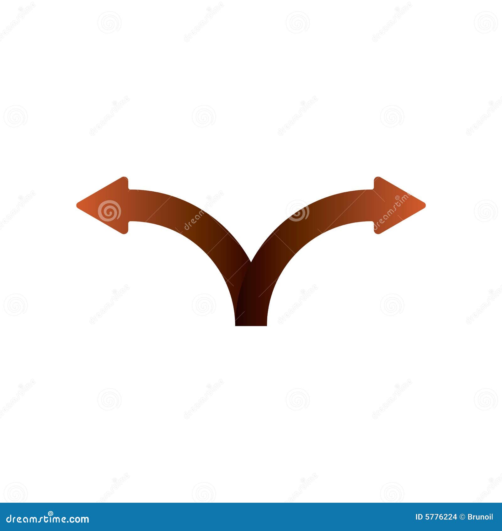 Two Splitting Arrows 2 stock illustration. Illustration of postscript ...
