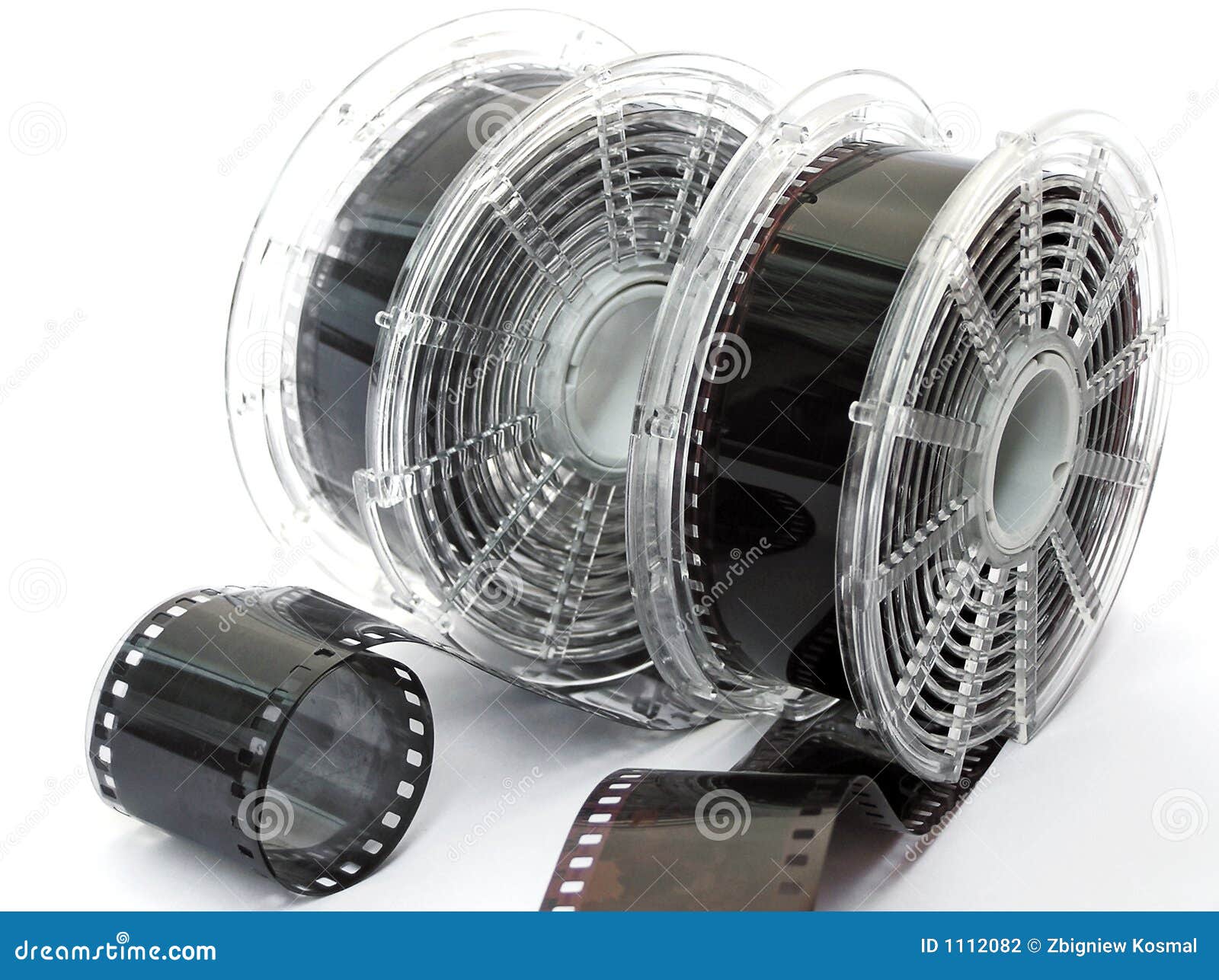 Two spools of film stock photo. Image of abstract, color - 1112082