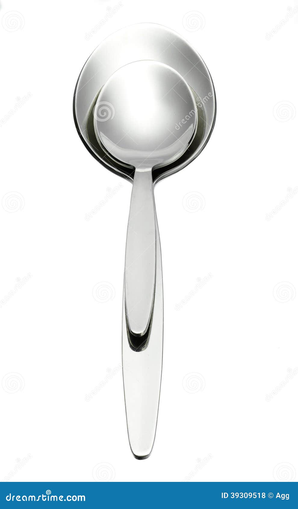 Two spoon stock photo. Image of service, shiny, white - 39309518