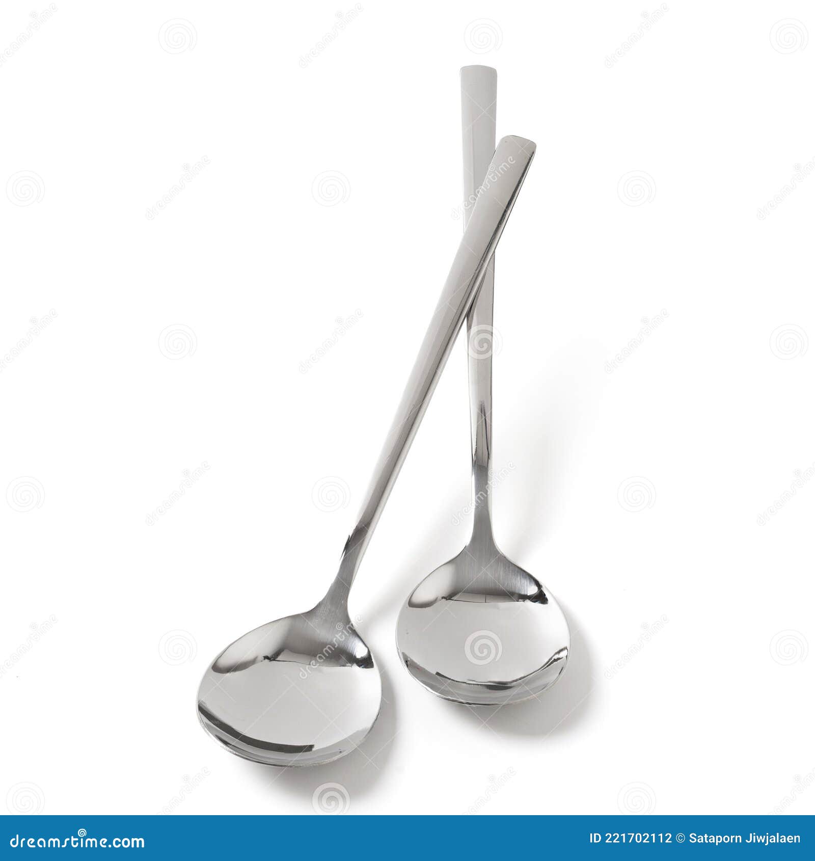 Two Spoons Isolate on White Stock Photo - Image of spoon, handle: 221702112